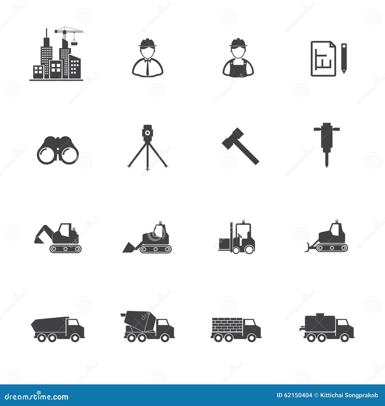 Construction Equipment Dealer Icons