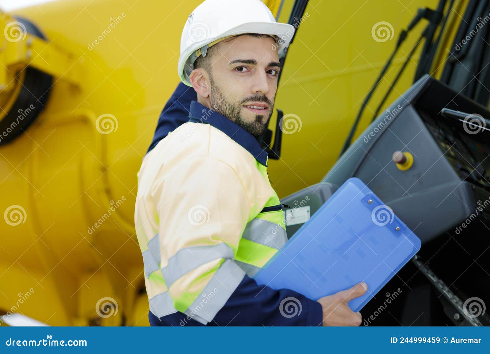 Construction Equipment Operator Posing Stock Image - Image of ...