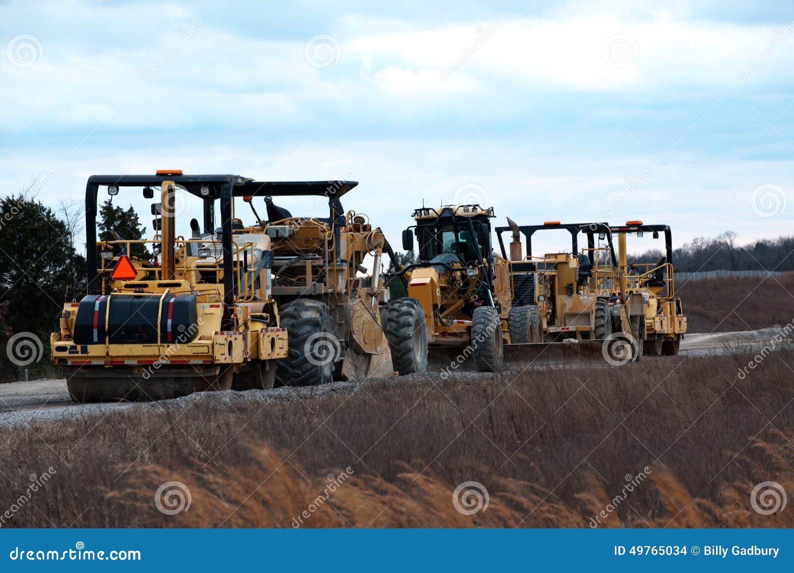 Construction Equipment on Worksite Stock Photo - Image of yellow ...