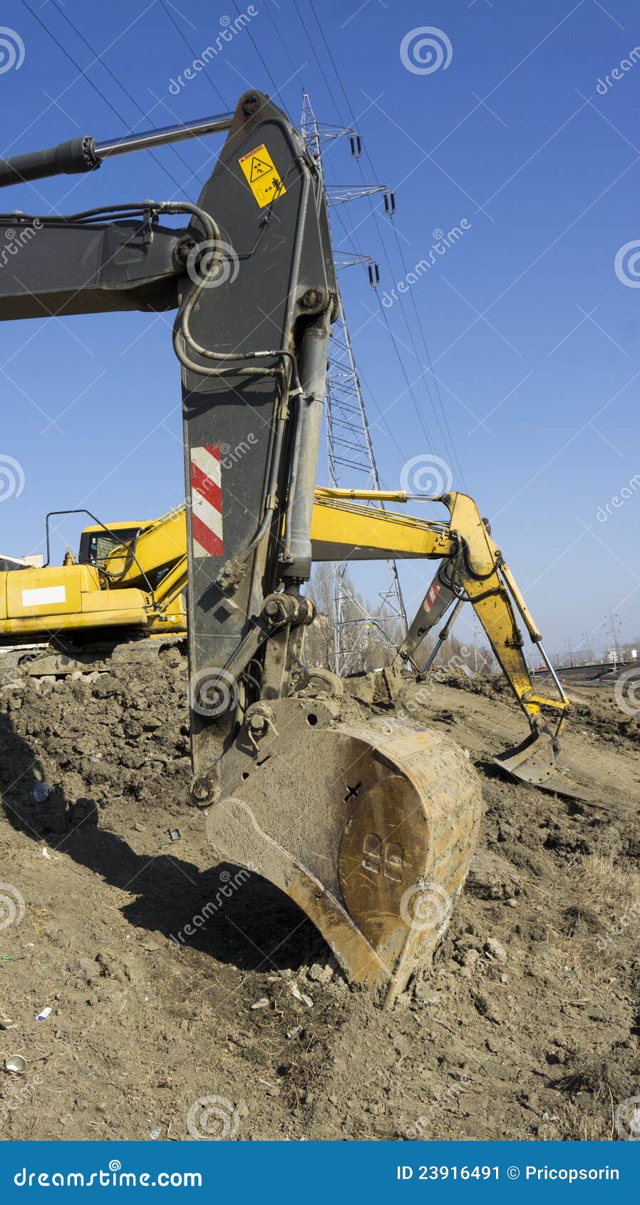 Construction excavator stock image. Image of excavate - 23916491