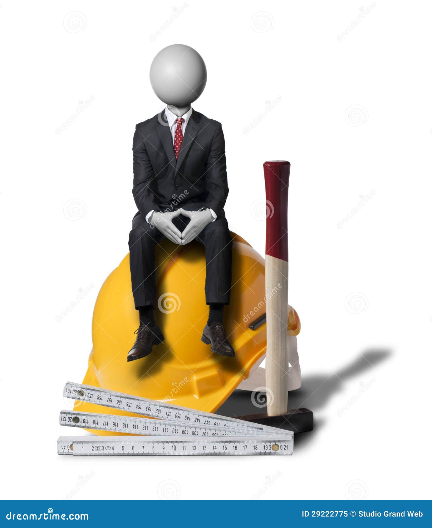 Construction Expert at Work Stock Image - Image of folding, renovation ...