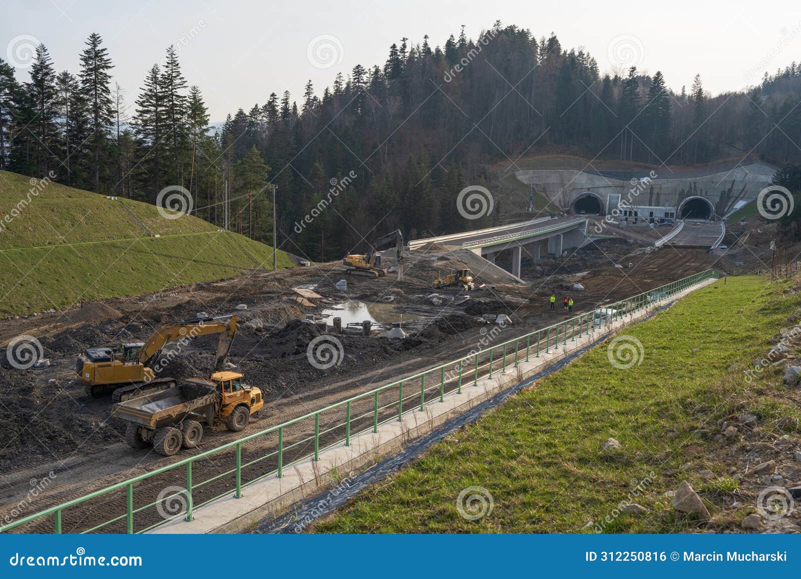 Construction of an Expressway at the Entrance To Tunnels Drilled in the ...