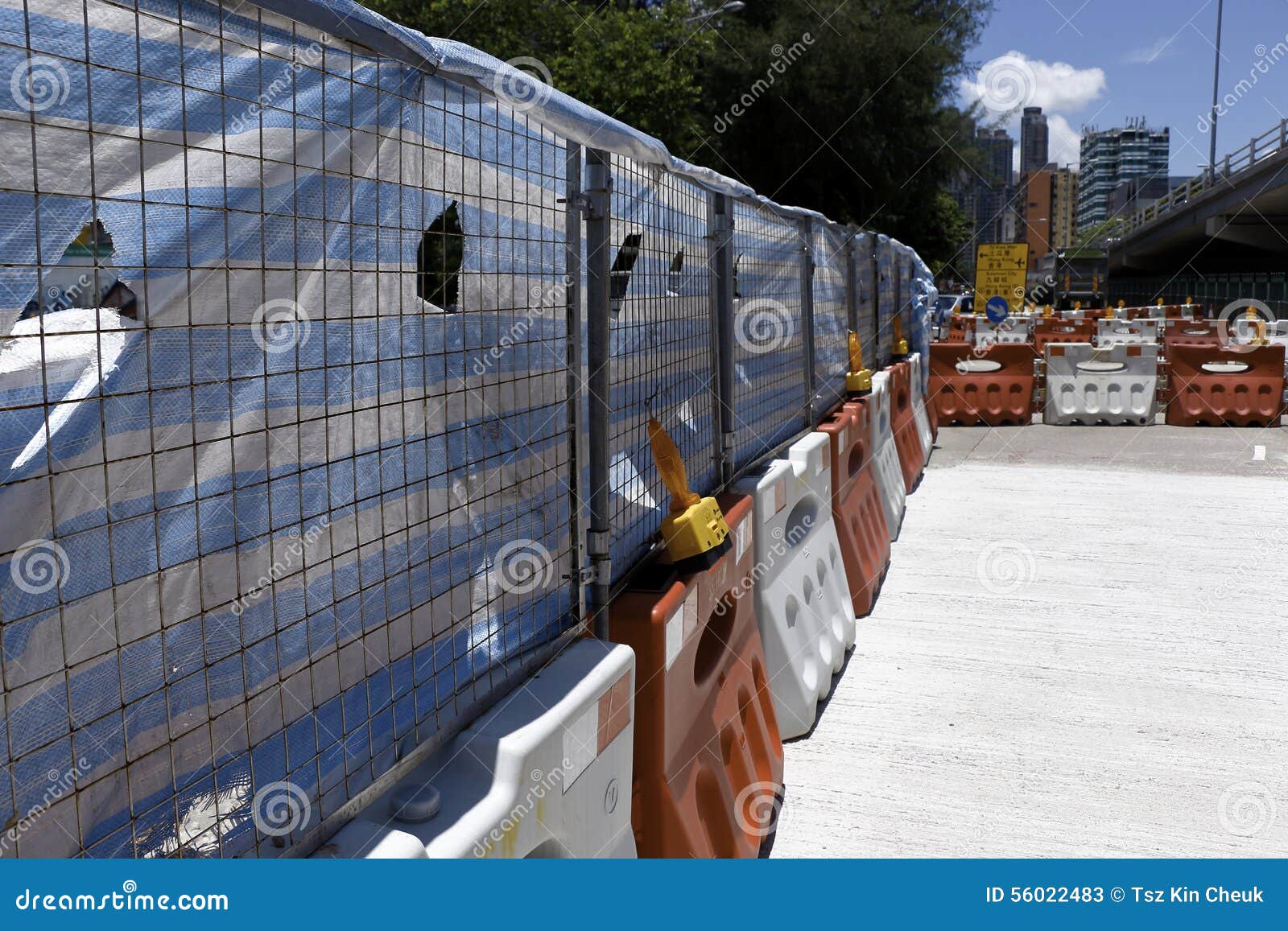 Construction fence stock image. Image of kong, construction - 56022483