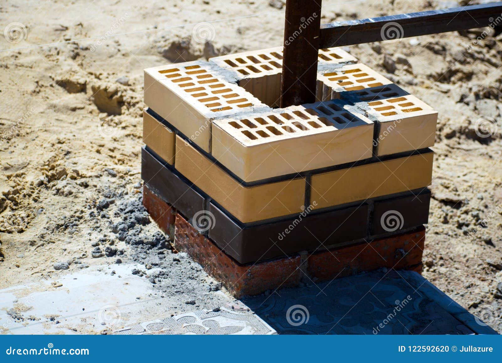 Construction of the Fence of Multi-colored Brick. the Concept of ...