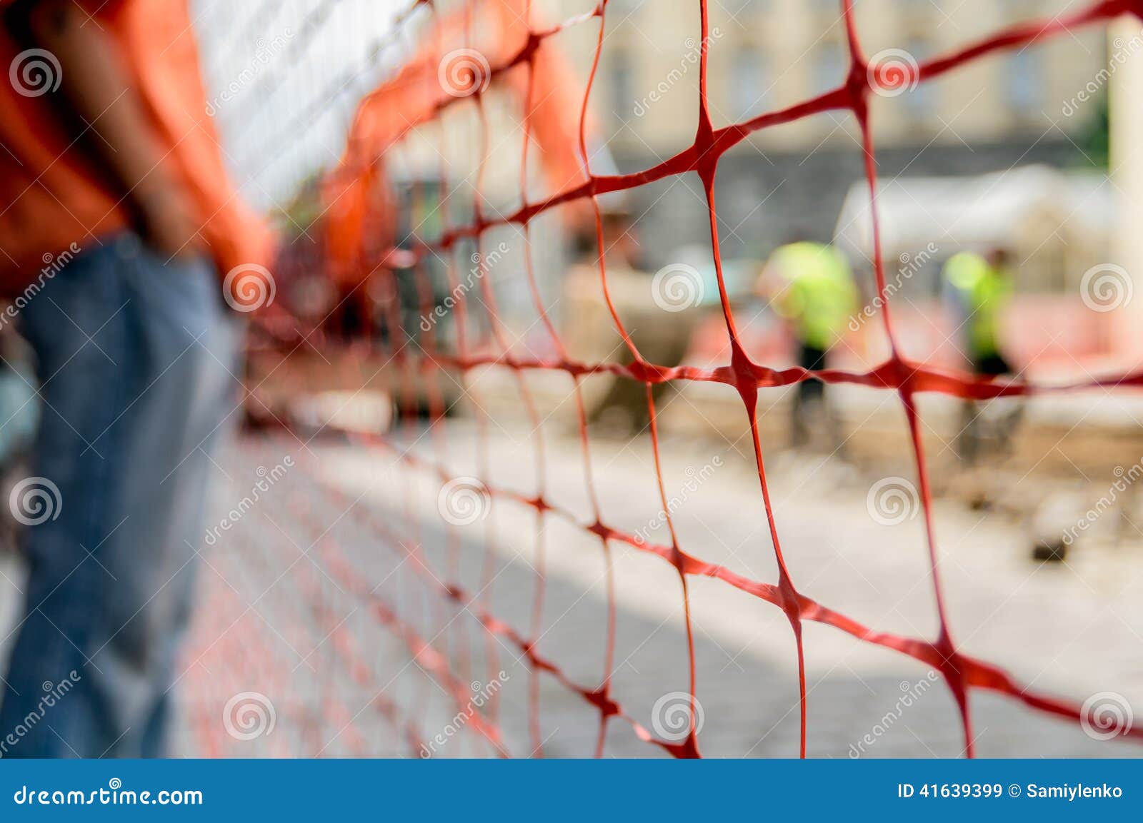 Construction fence stock image. Image of yard, barrier - 41639399