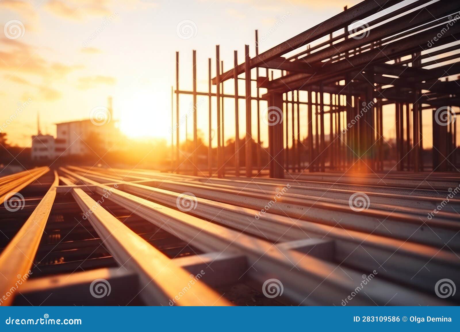 Construction Field of Under Construction Building: Architectural ...