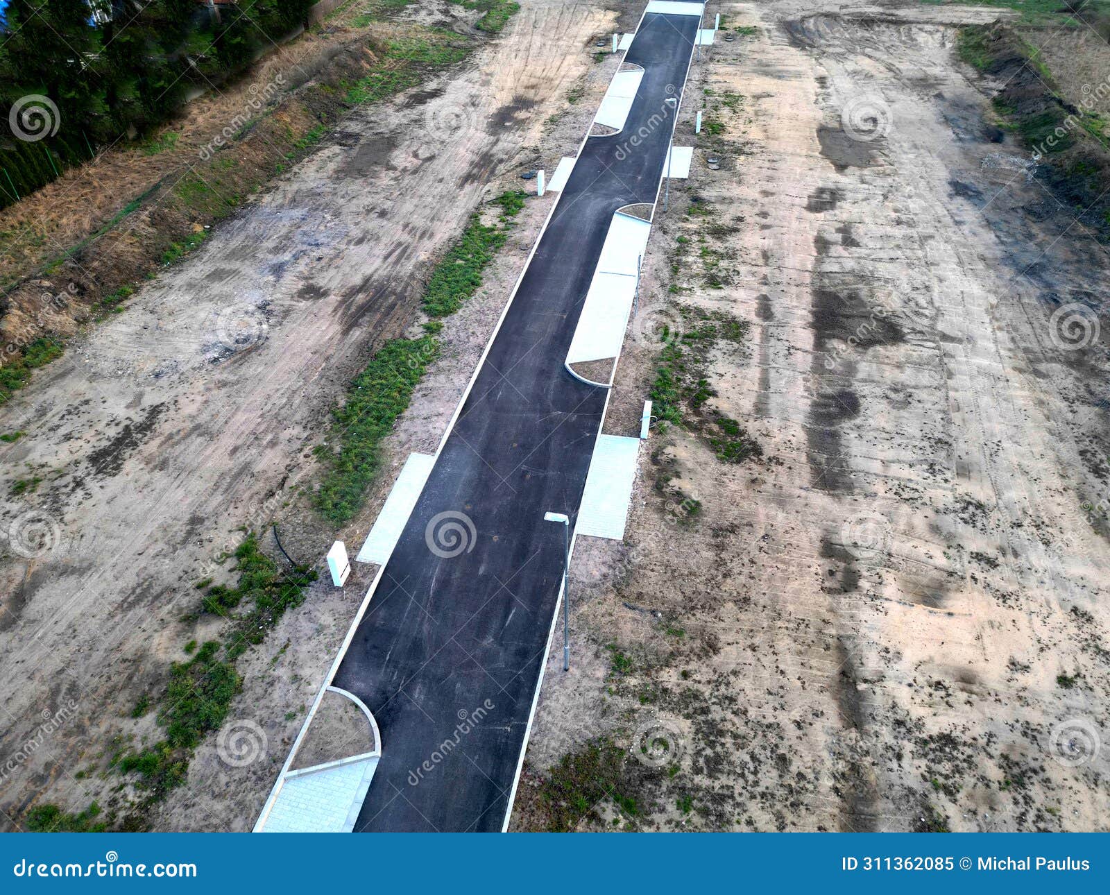 Construction in Fields on Native Soil. Where the Developer Will Bring ...