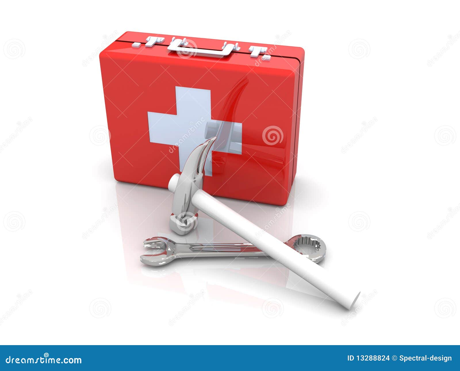 Construction First aid stock illustration. Illustration of cross - 13288824