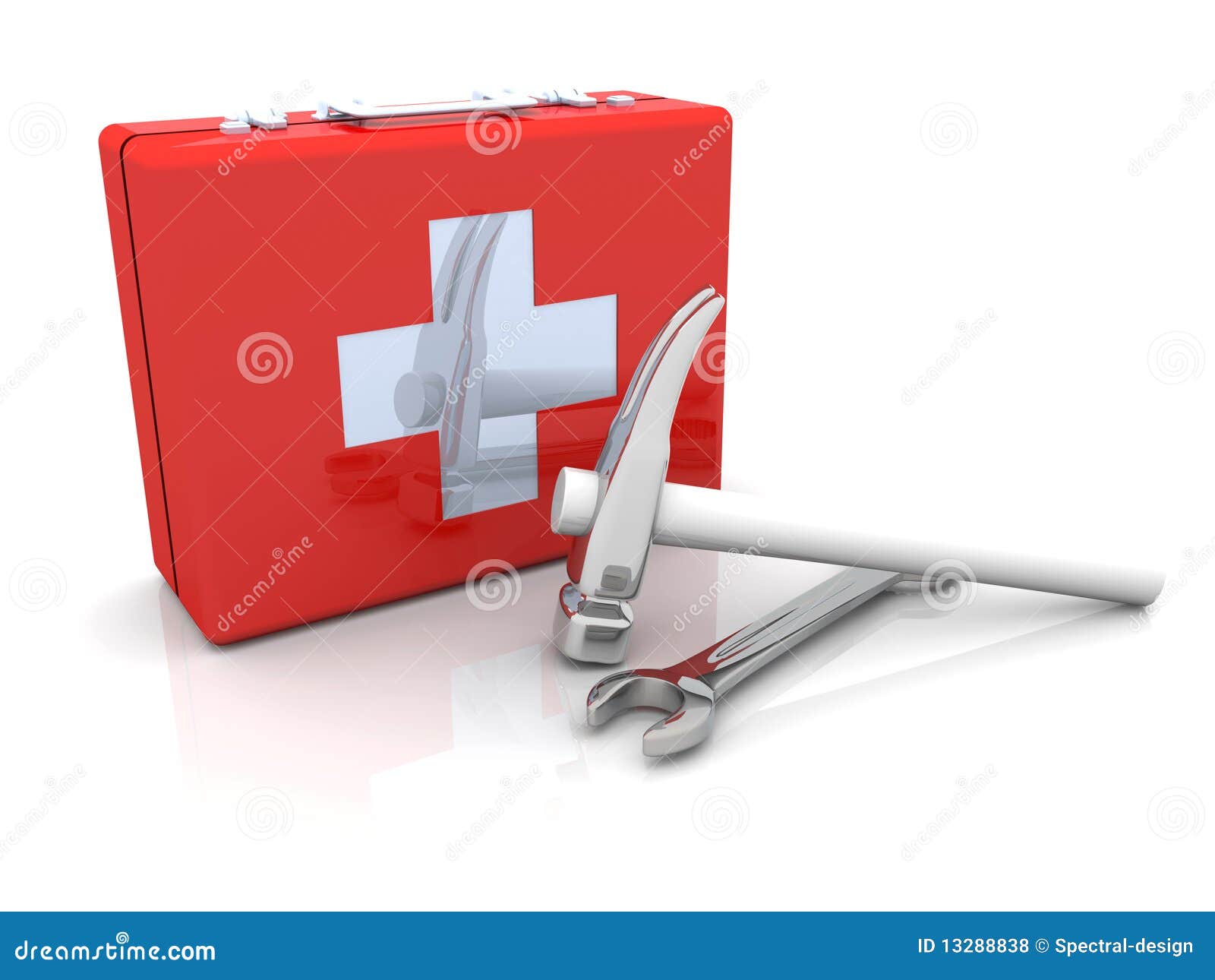 Construction First aid stock illustration. Illustration of chrome ...