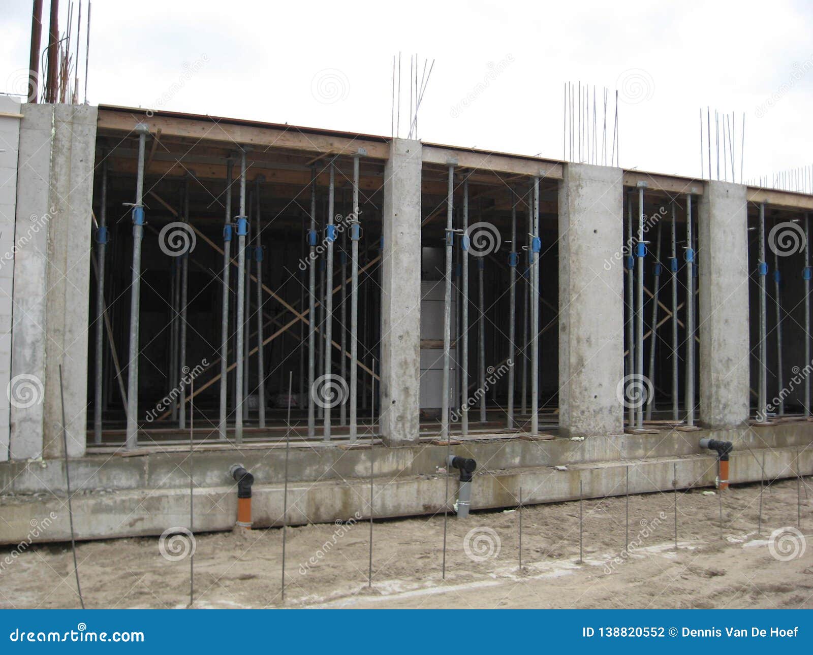 Construction of a flat stock photo. Image of development - 138820552