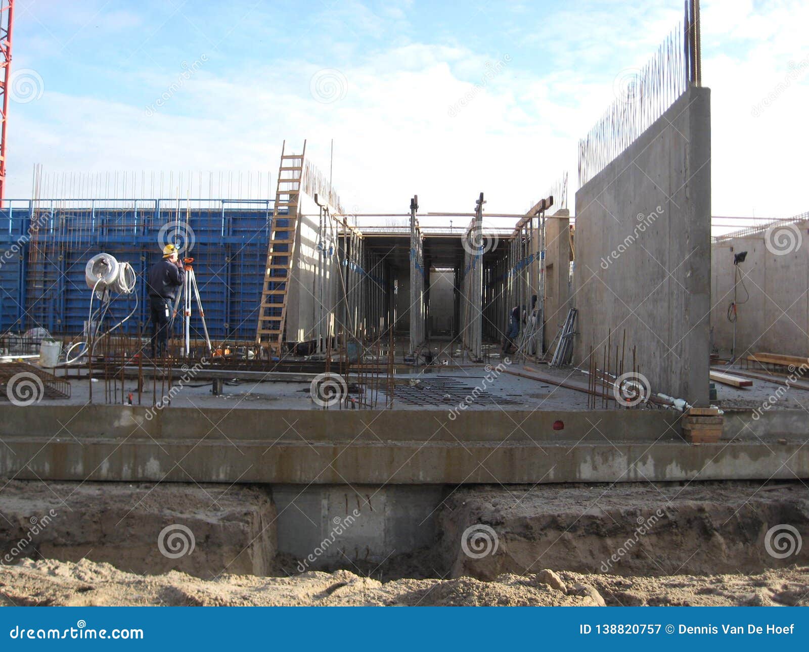 Construction of a flat stock image. Image of architecture - 138820757