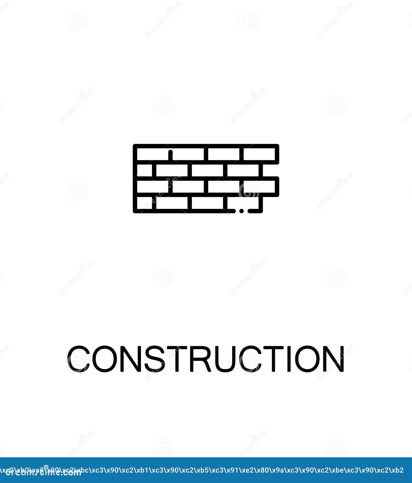 Construction flat icon stock vector. Illustration of construction ...
