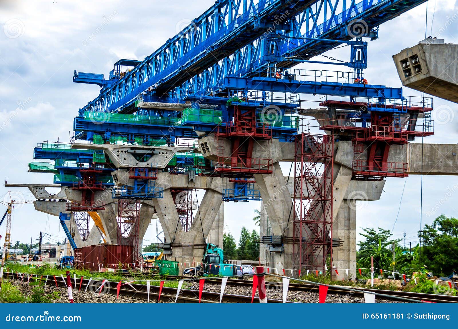 The Construction of Flyovers Stock Image - Image of ferroconcrete ...