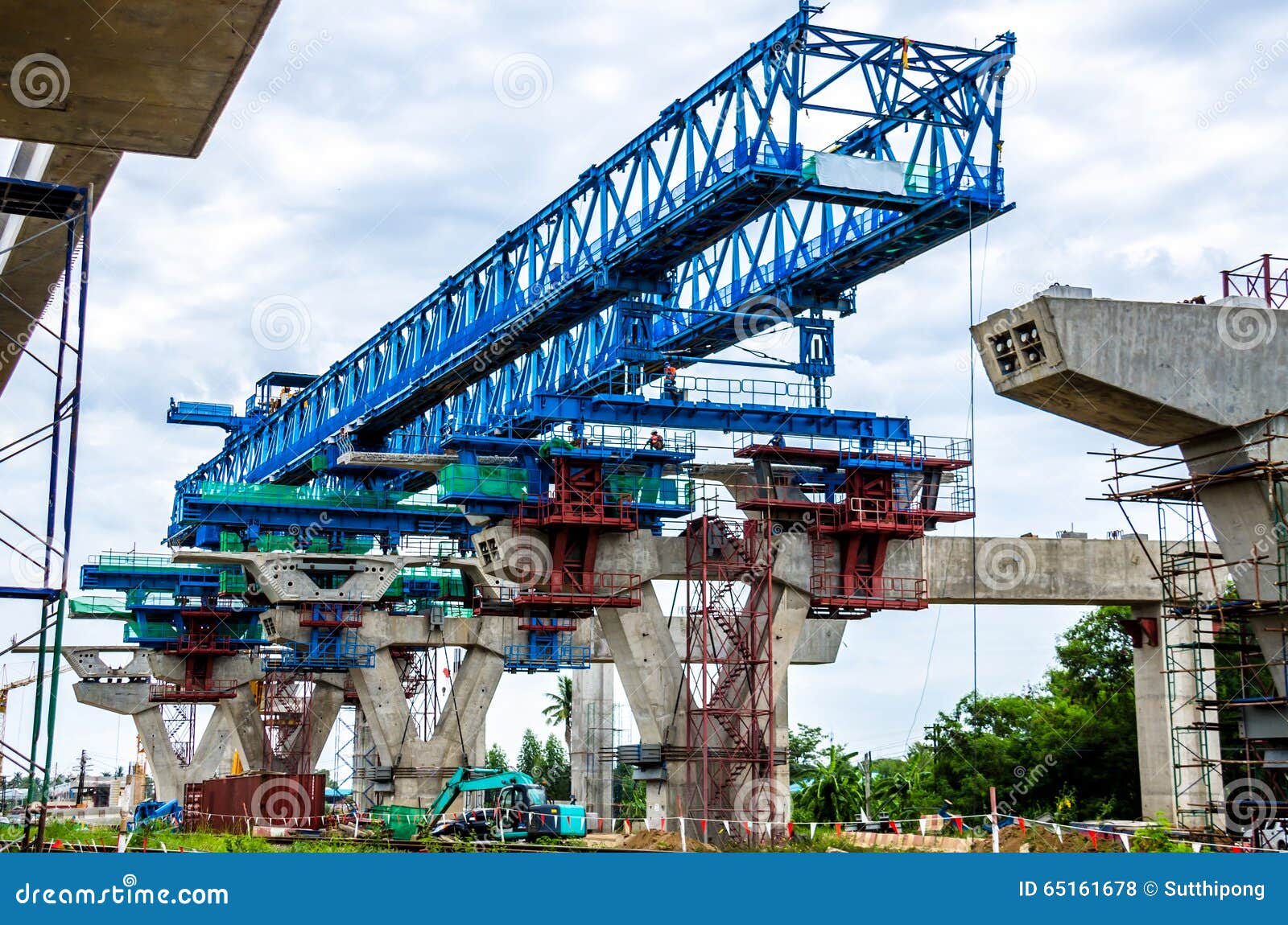 The Construction of Flyovers Stock Photo - Image of development, iron ...