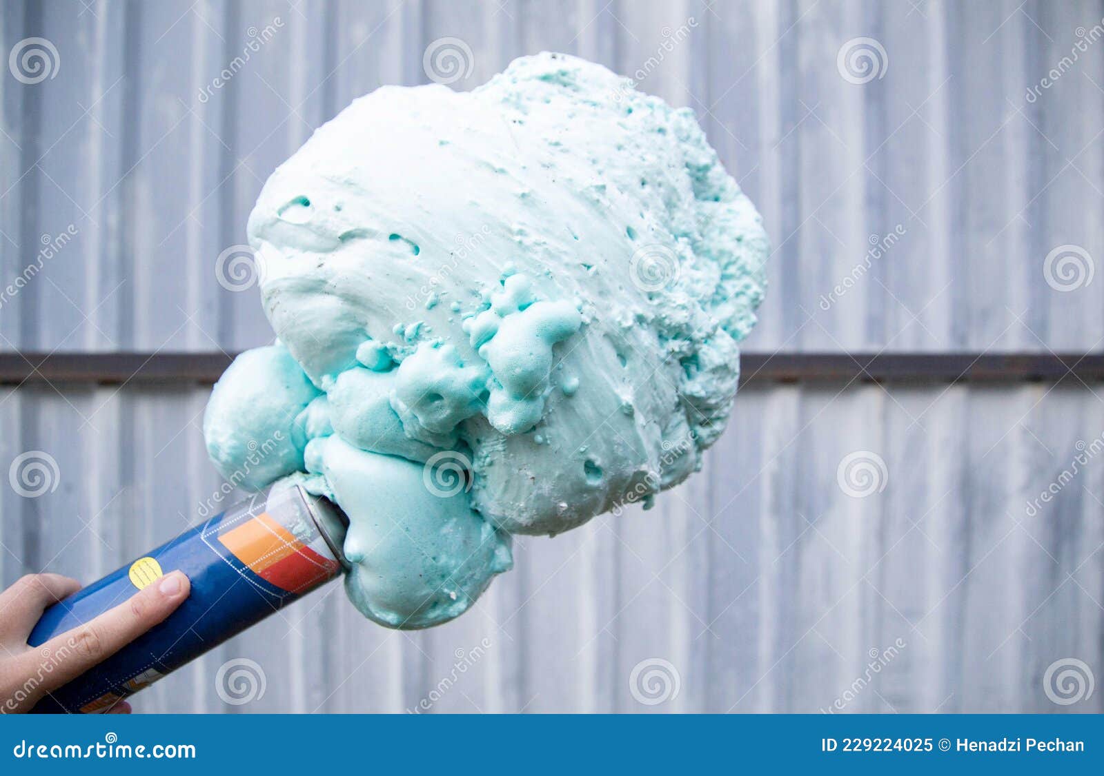 Construction Foam Cylinder with a Defect. Expired Expiry Date, Defect ...