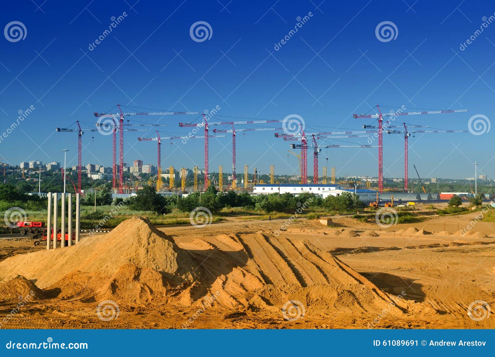 The Construction of Football Stadium for the Championship 2018. Stock ...