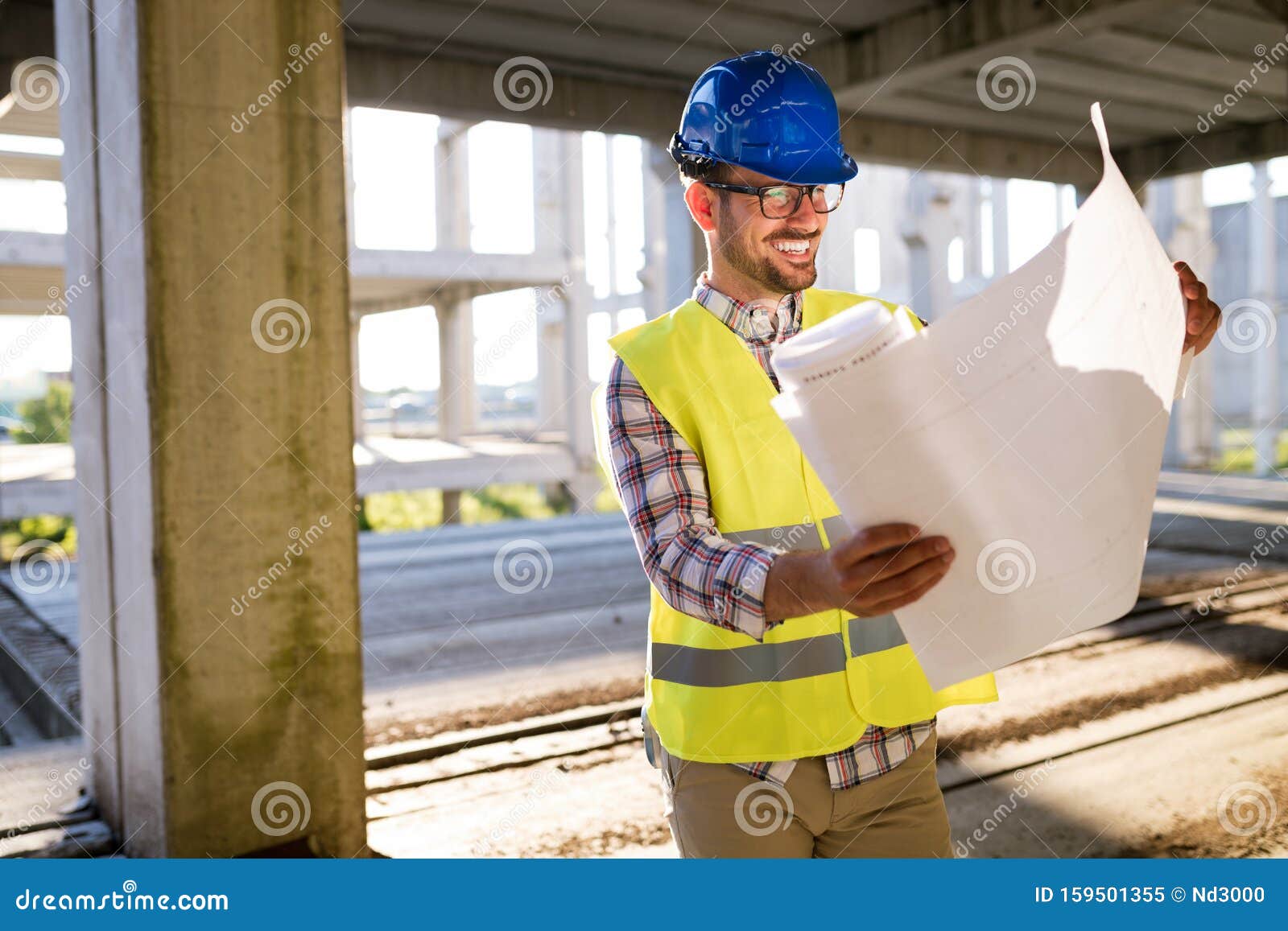 Construction Foreman on the Job Site Stock Image - Image of ...