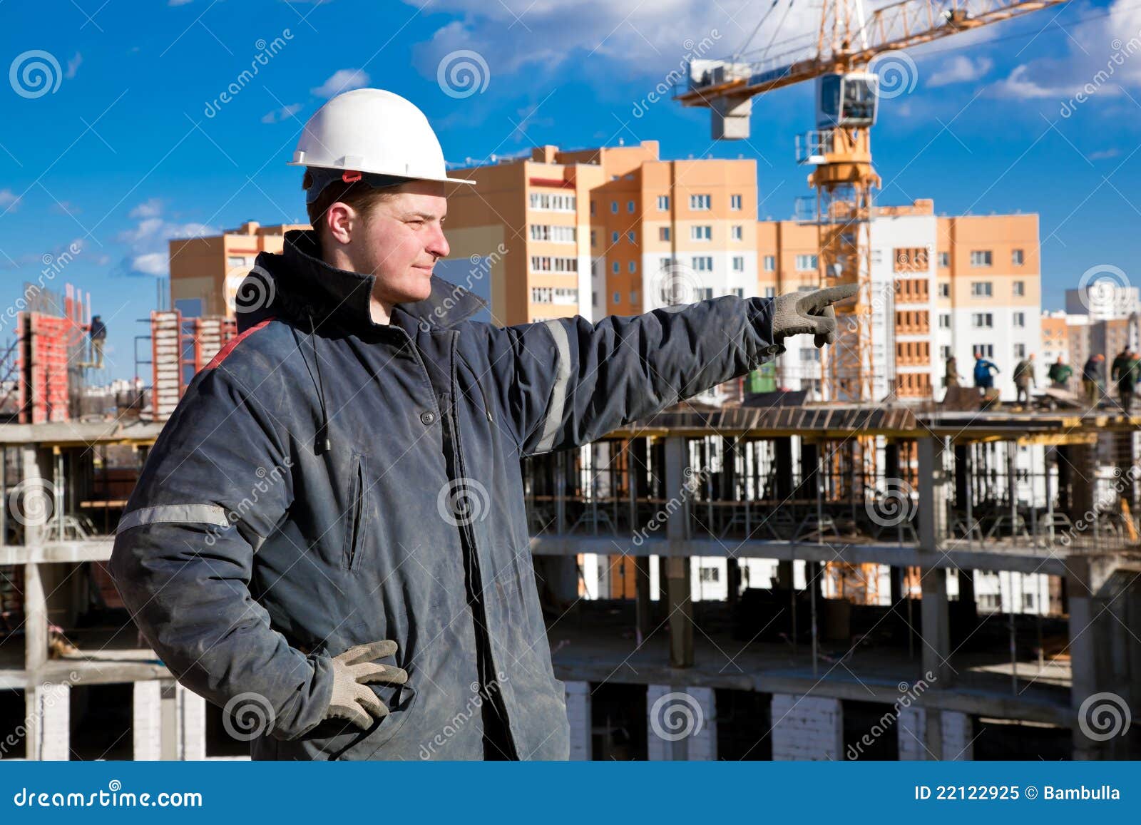 Construction Foreman Worker Stock Image - Image of laborer, directing ...