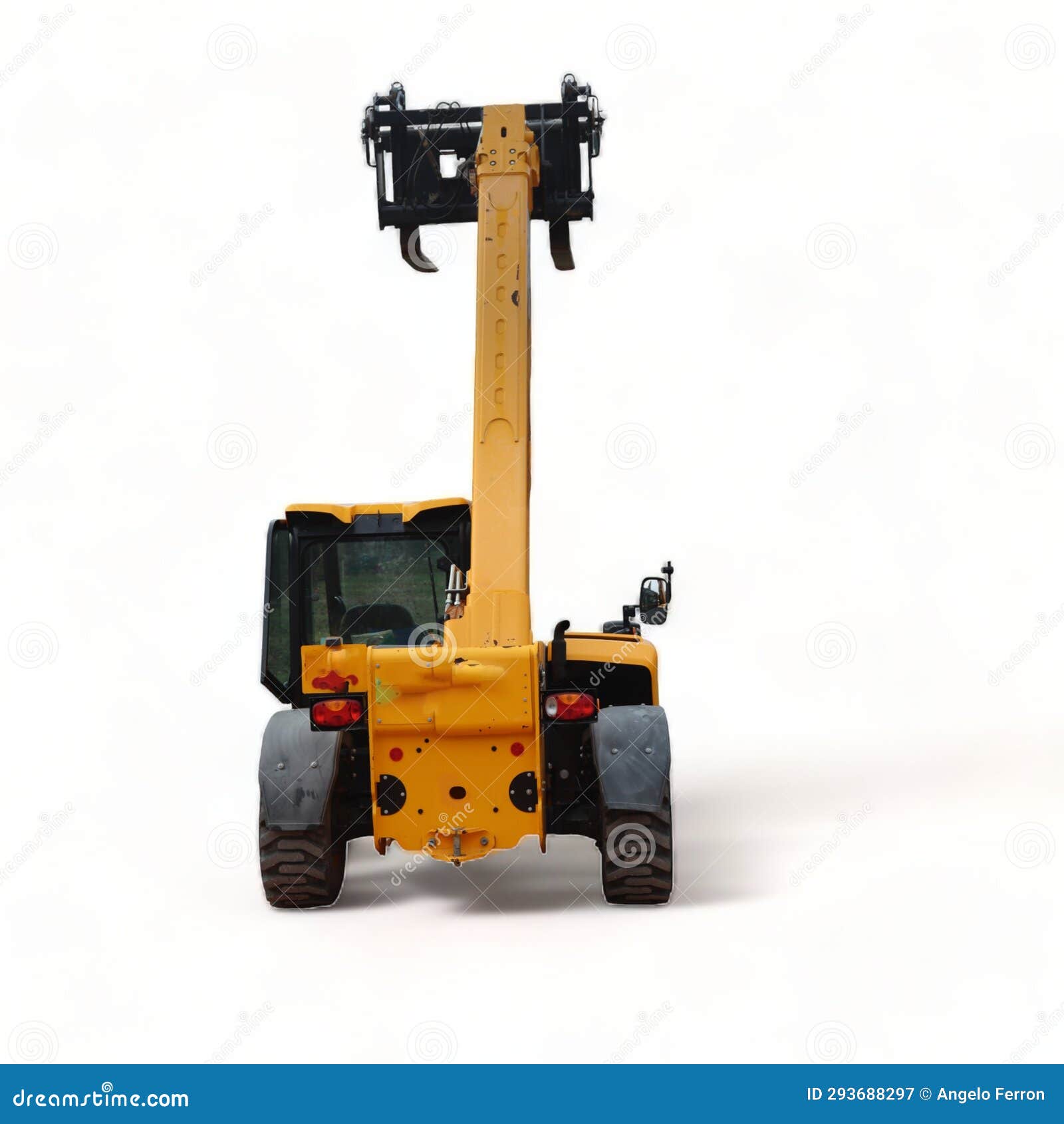 Construction Forklift on White Background- Stock Image - Image of ...