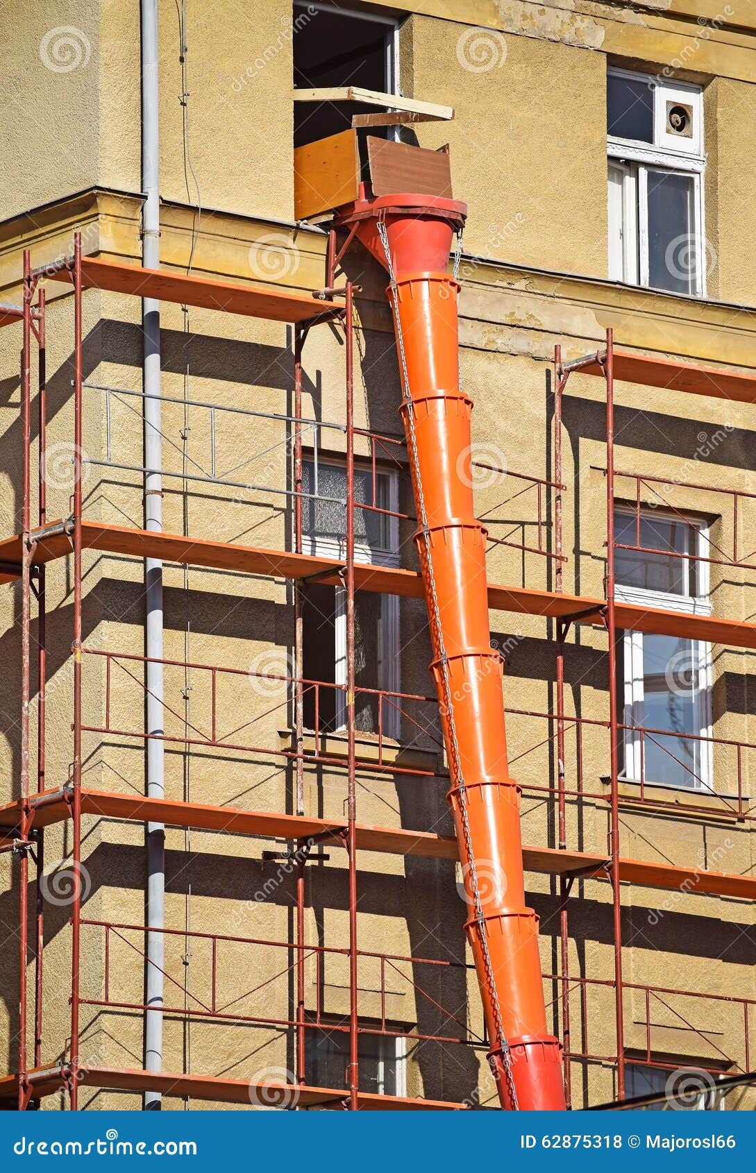 Construction Frame Next To a Building Stock Photo - Image of outdoors ...