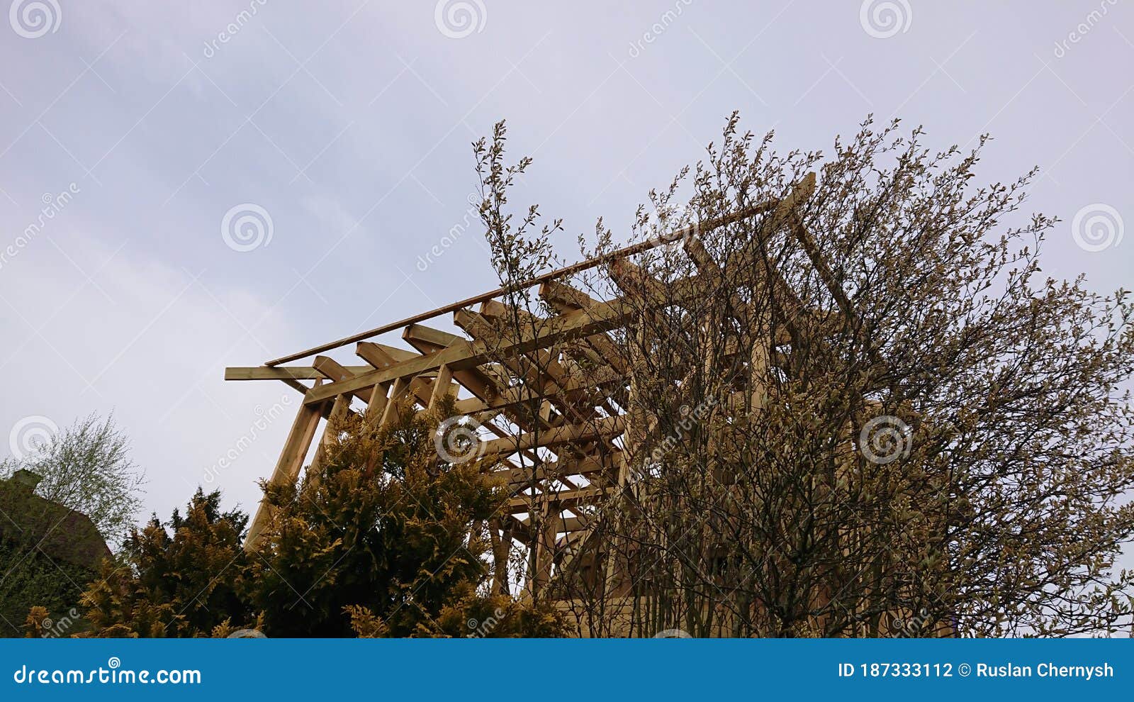 Construction of a Frame System Stock Photo - Image of structure, frame ...