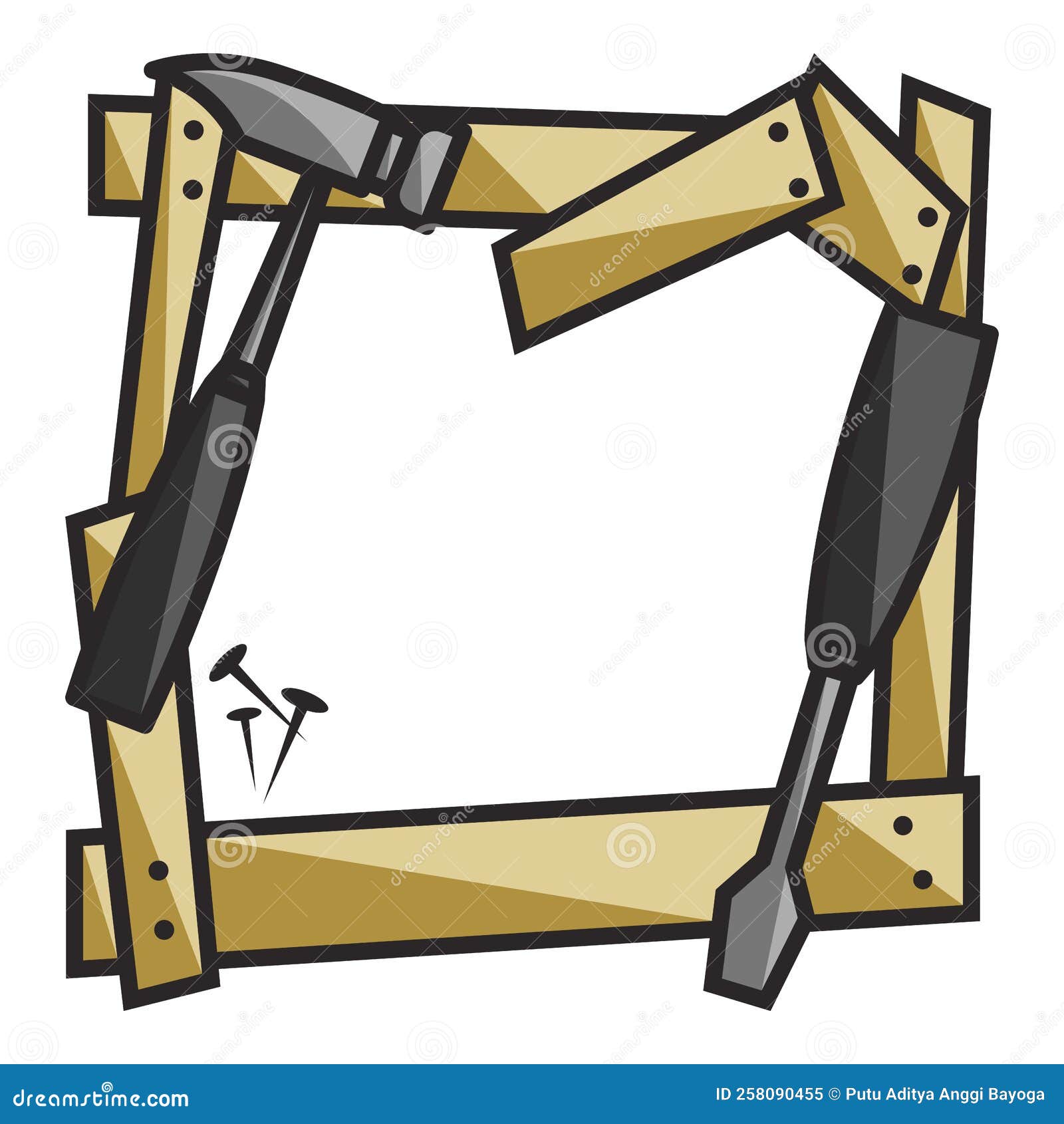 Construction Frame Template Stock Vector - Illustration of screwdriver ...