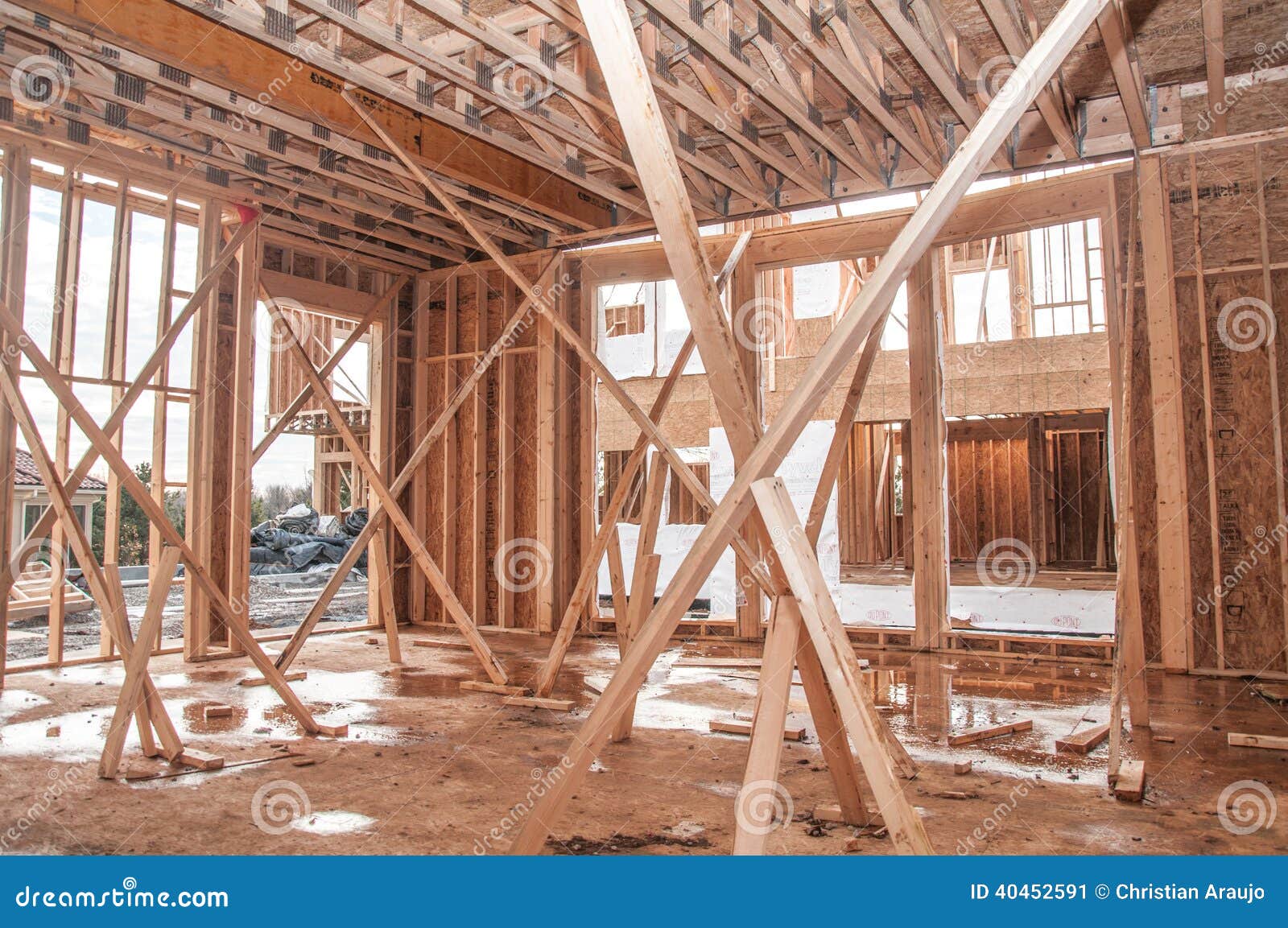 Construction frame stock image. Image of exterior, real - 40452591