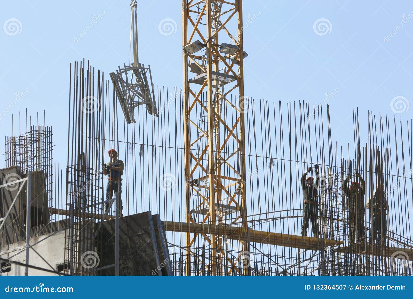 Construction of a Framework of the Building, Moscow Russian Federation ...
