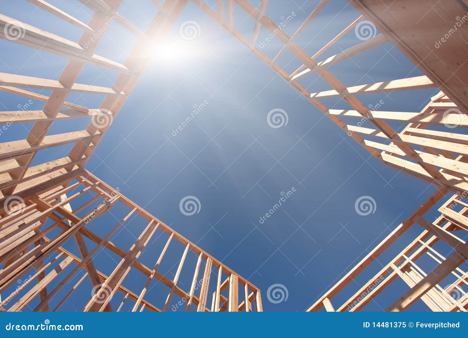 Construction Framing Abstract Stock Image - Image of roofing, carpentry ...