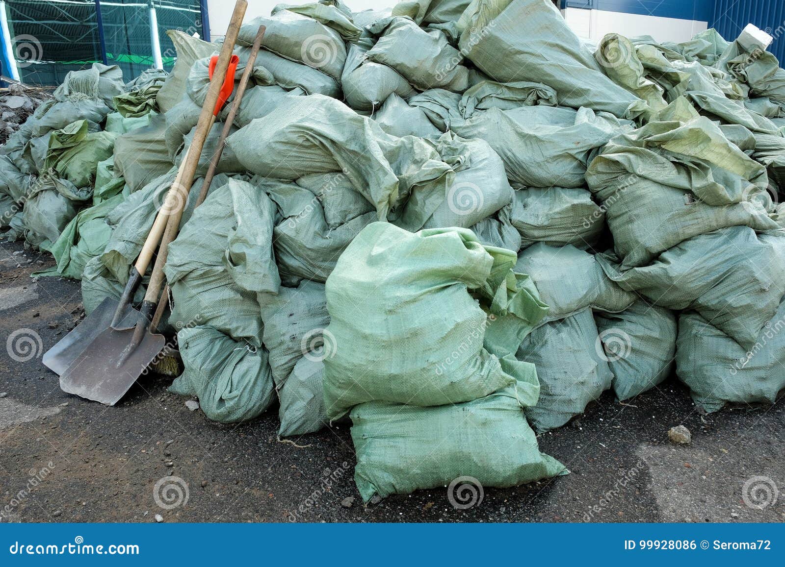 Construction Garbage in Bags Stock Photo - Image of damage, remains ...