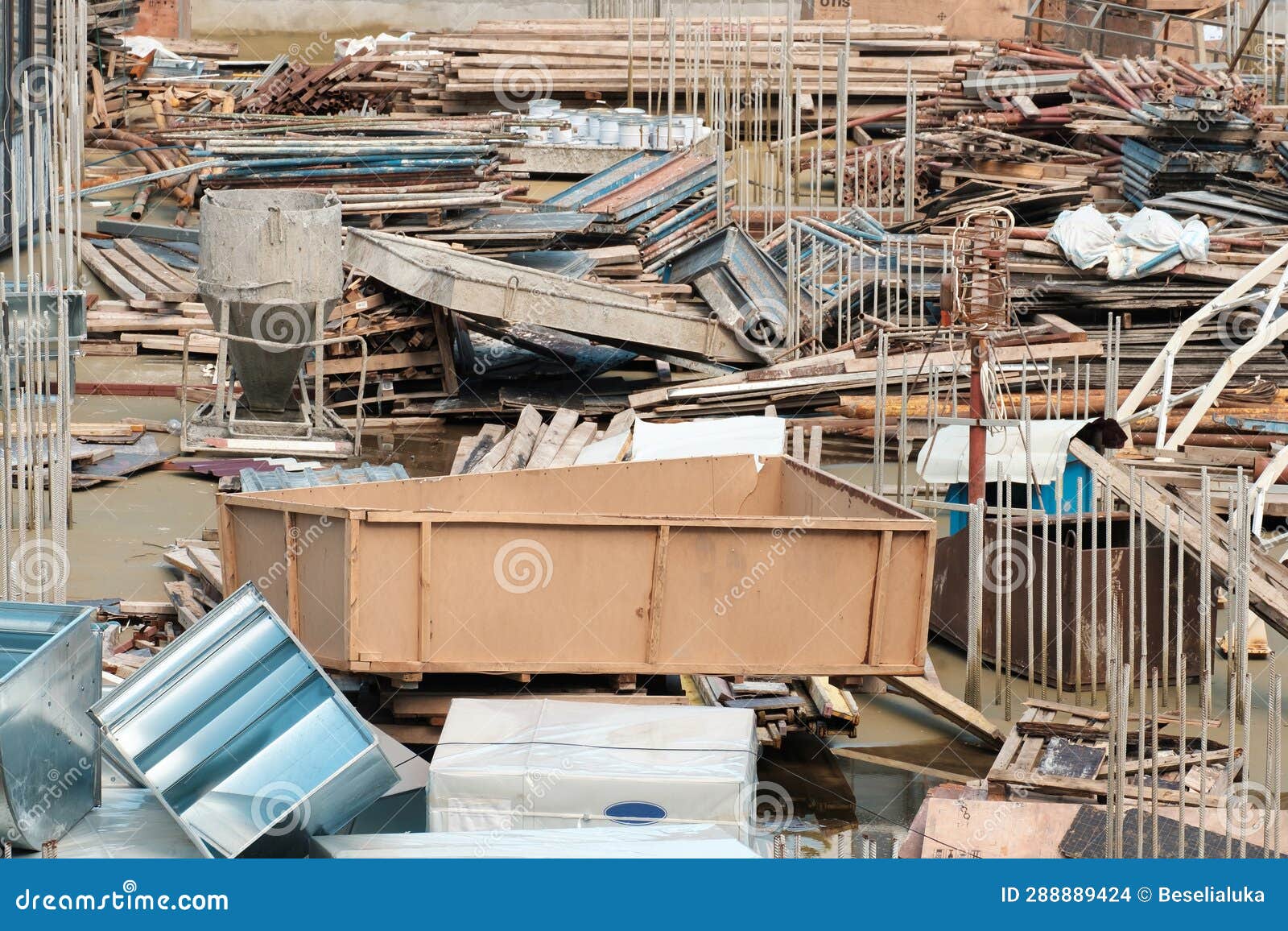 Construction garbage stock photo. Image of pile, material - 288889424