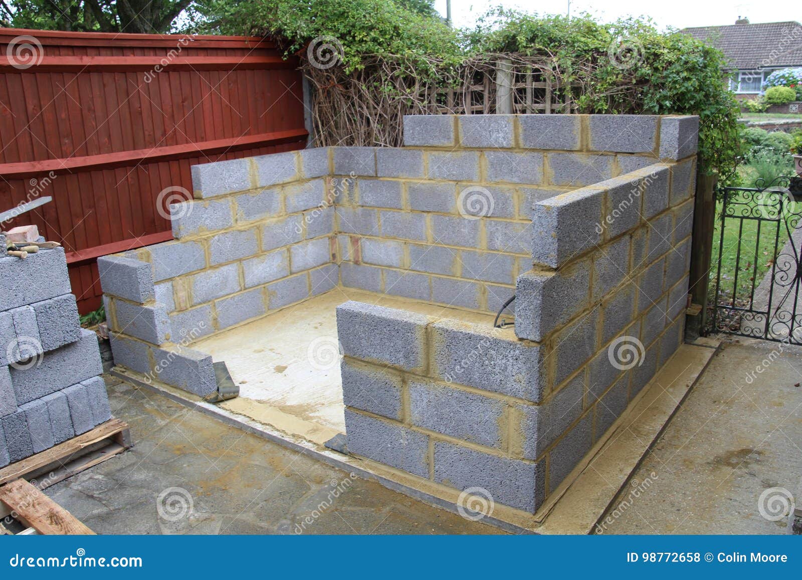 Construction of a Garden Shed Stock Photo - Image of architecture ...