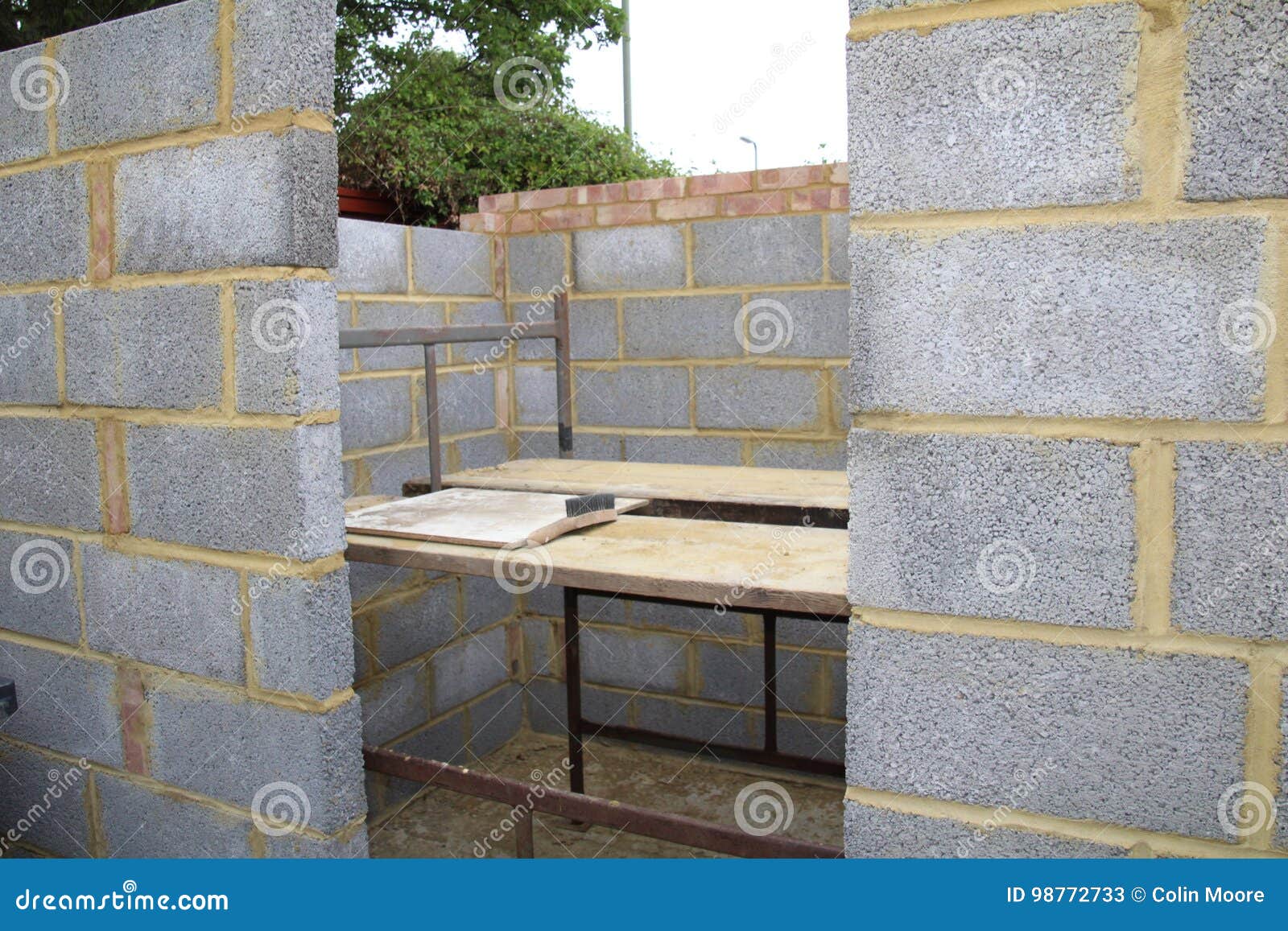 Cinder Block Storage Shed Concrete Floor