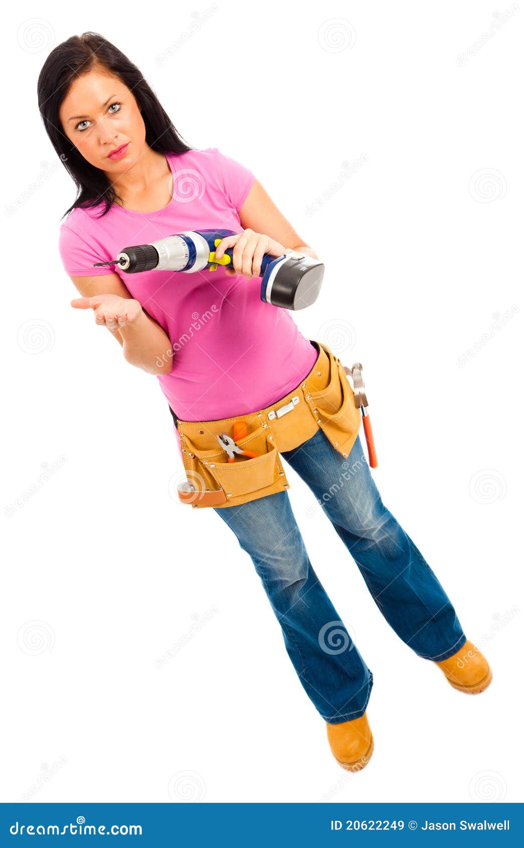 Construction Girl stock image. Image of girl, dill, beautiful - 20622249