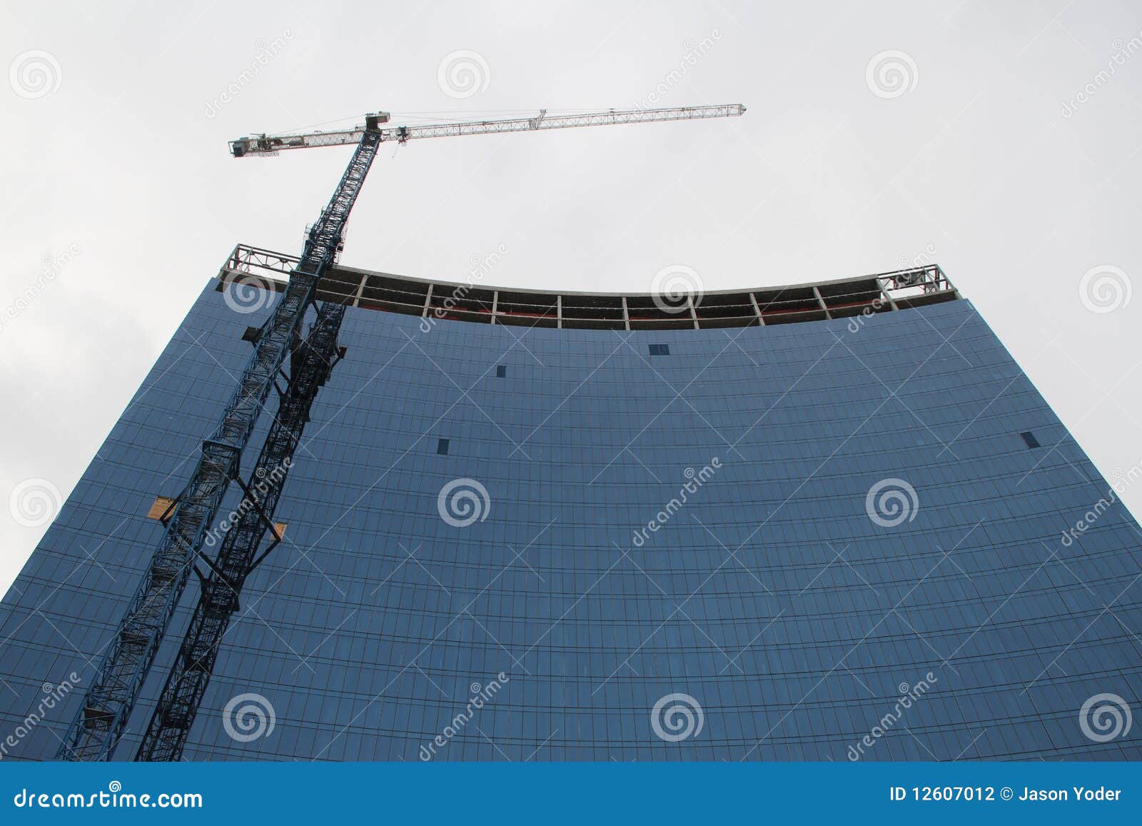 Construction of Glass Building Stock Photo - Image of skyscraper ...