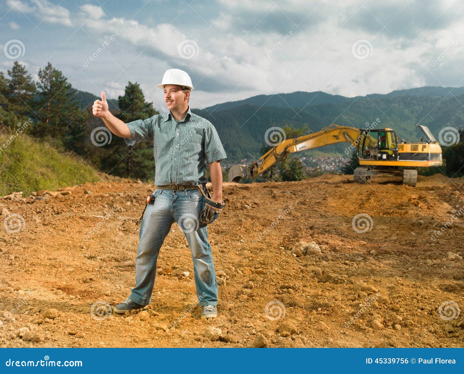 Construction going ok stock photo. Image of excavator - 45339756
