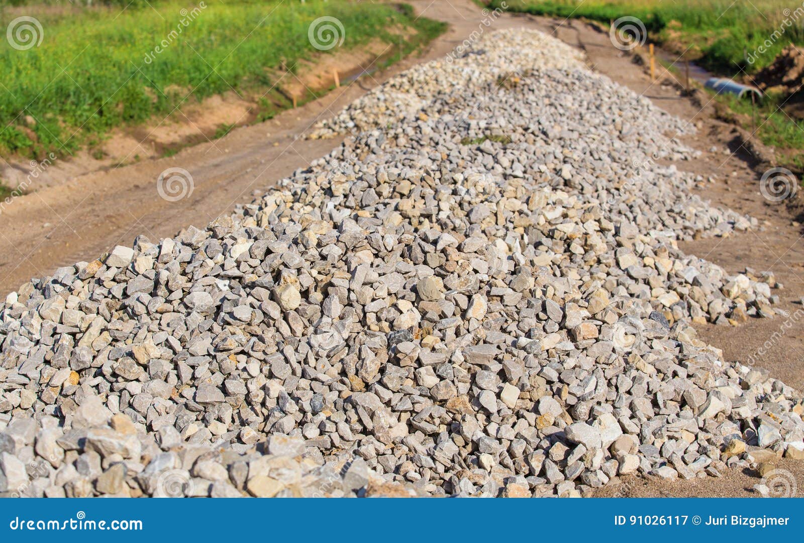 Construction of Gravel Road Stock Image - Image of nature, construction ...