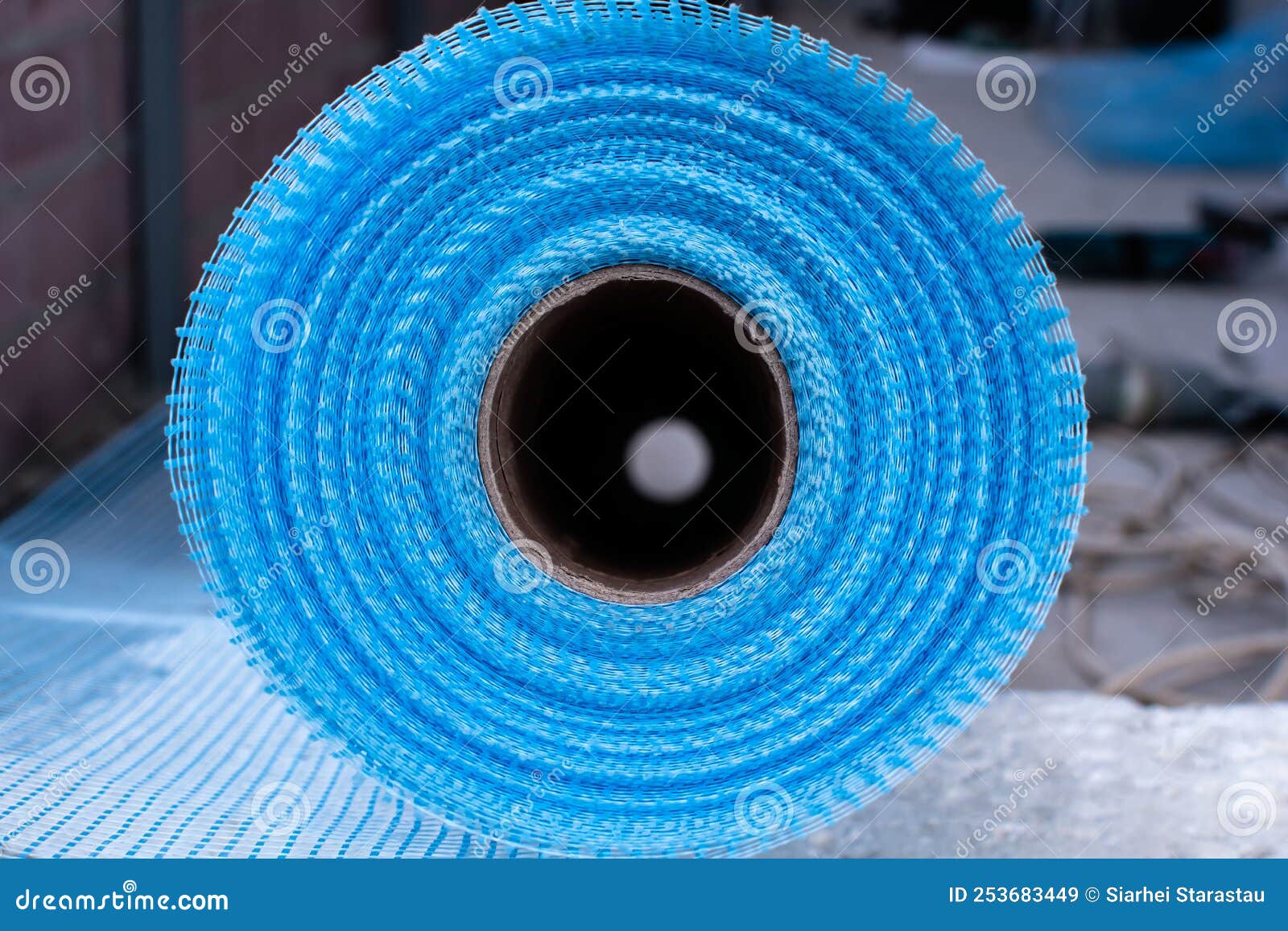 Construction Grid for Plaster Stock Image - Image of blue, improvement ...