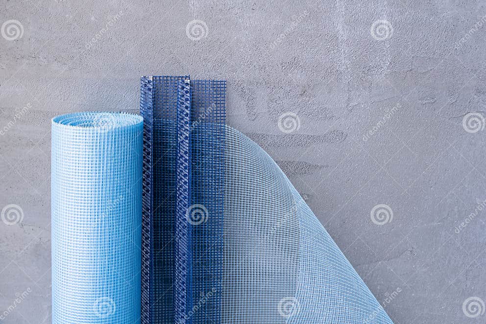 Construction Grid for Plaster Stock Image - Image of project ...