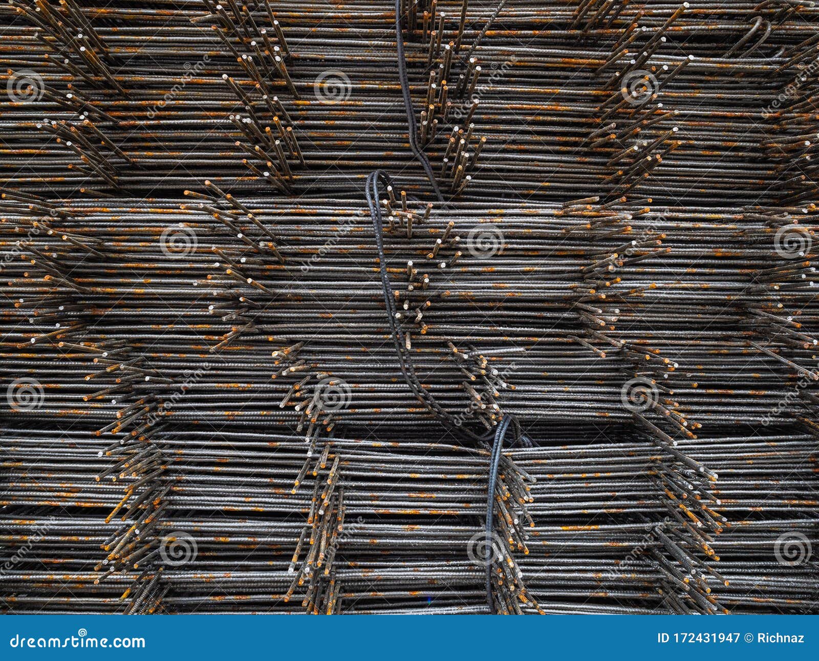 Construction Grid To Strengthen the Concrete Base on the Construction ...