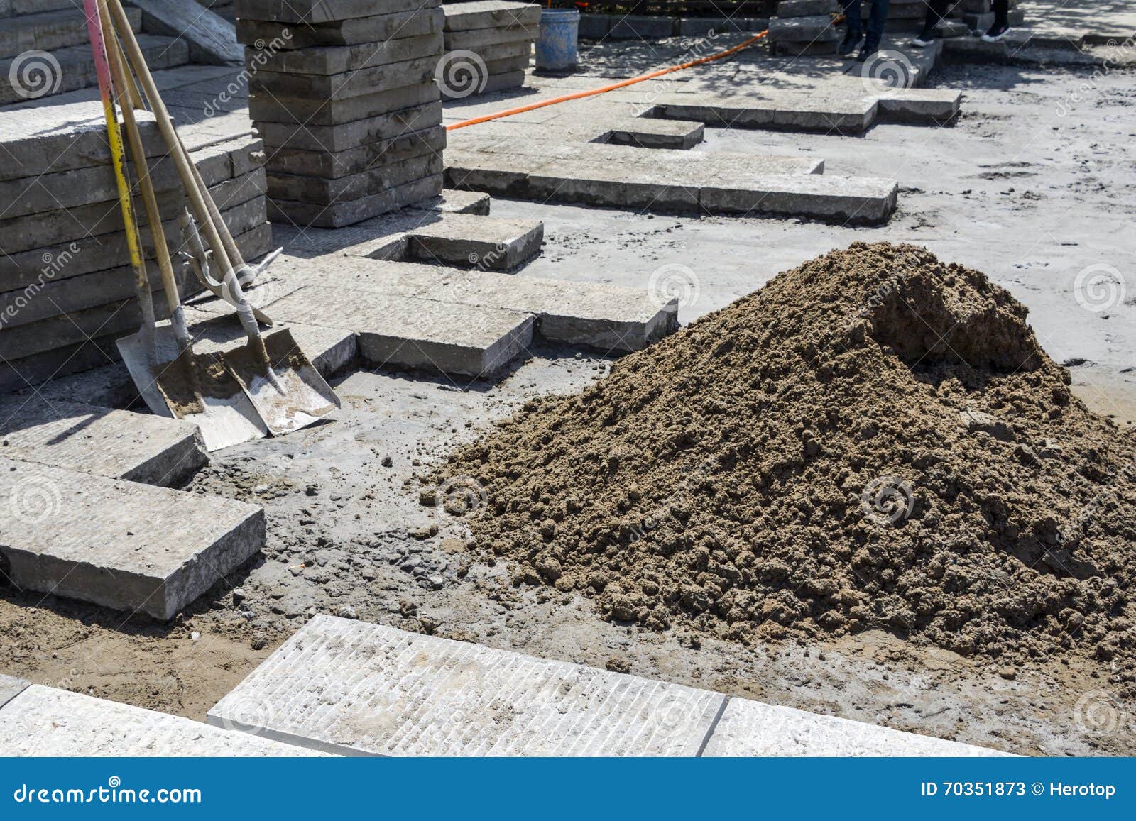 The Construction of the Ground Stock Image - Image of work, completed ...