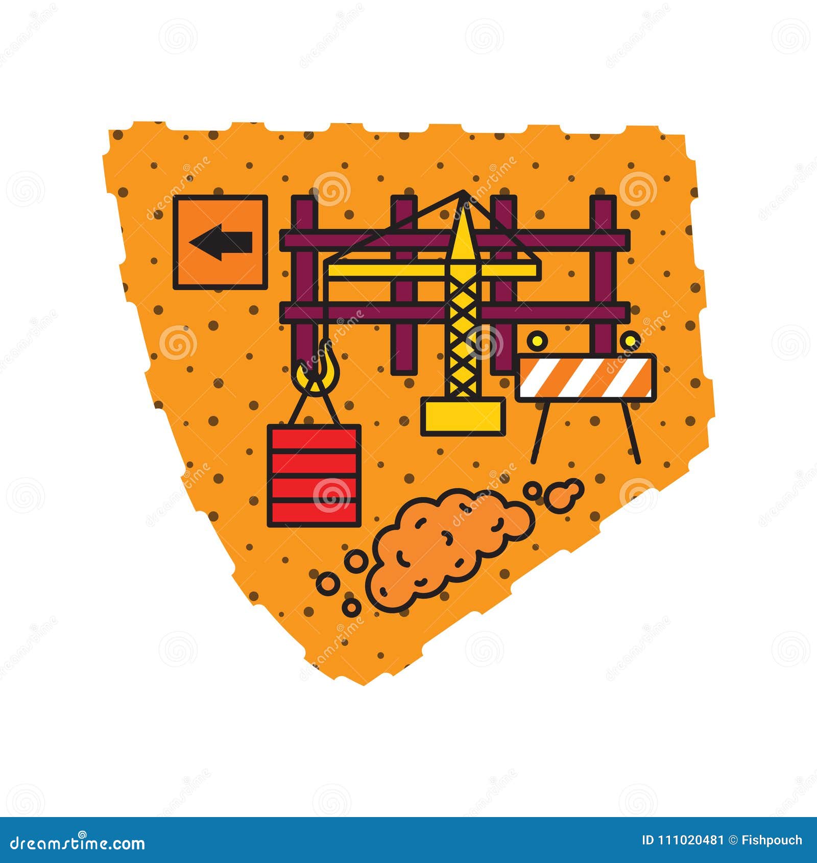 Construction Ground Vector Illustration. Stock Vector - Illustration of ...