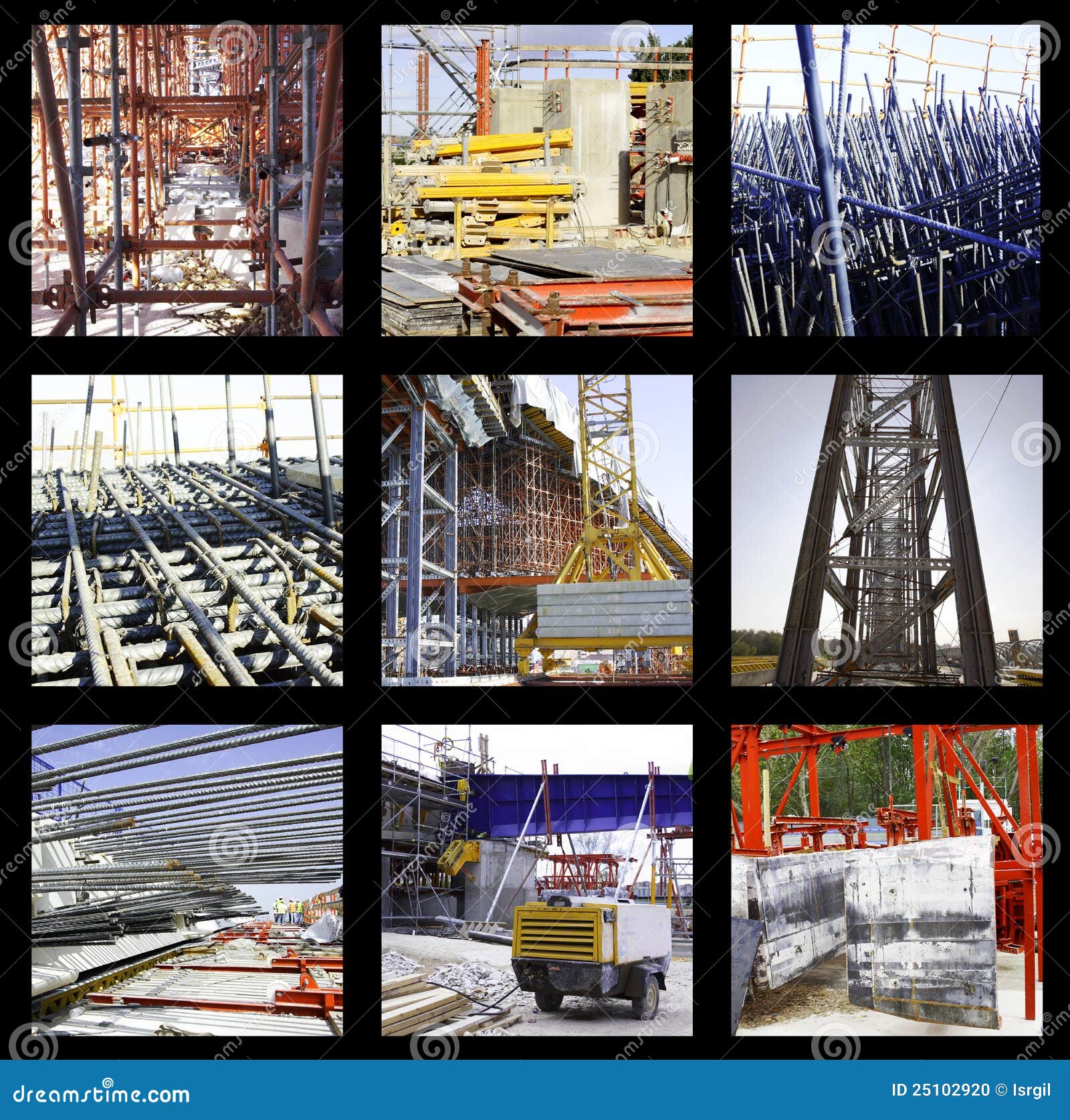Construction Group Snapshots Stock Photo - Image of equipment, worker ...