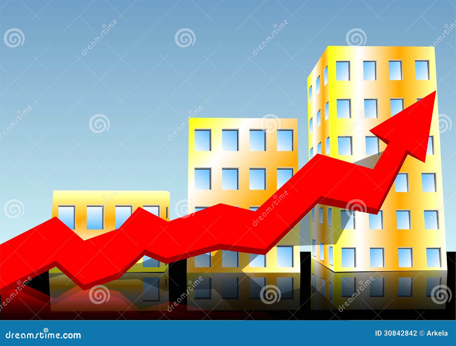 Construction growth stock vector. Illustration of housing - 30842842