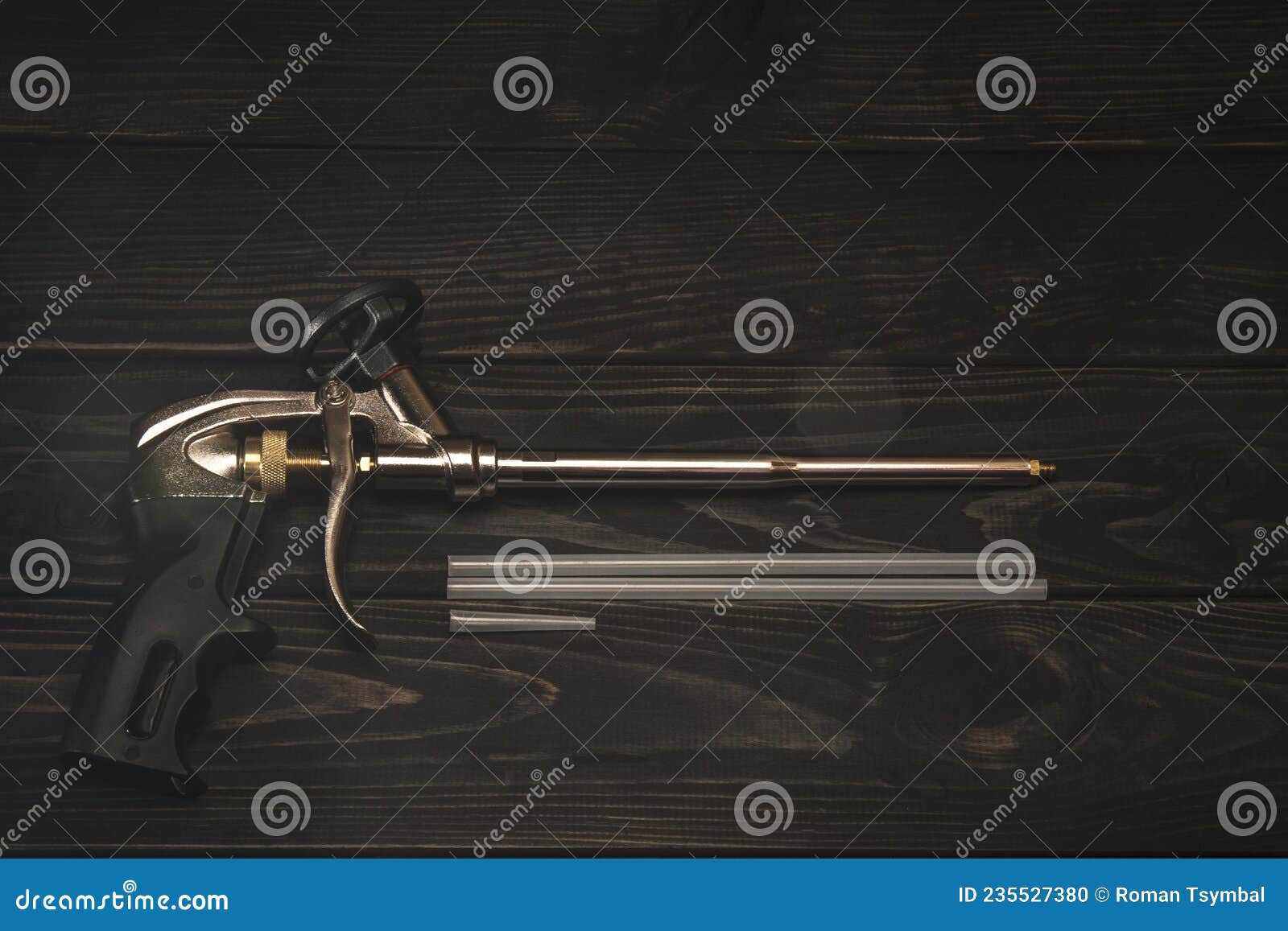 Construction Foam Gun Teflon Coated Construction Gun Stock Photo ...