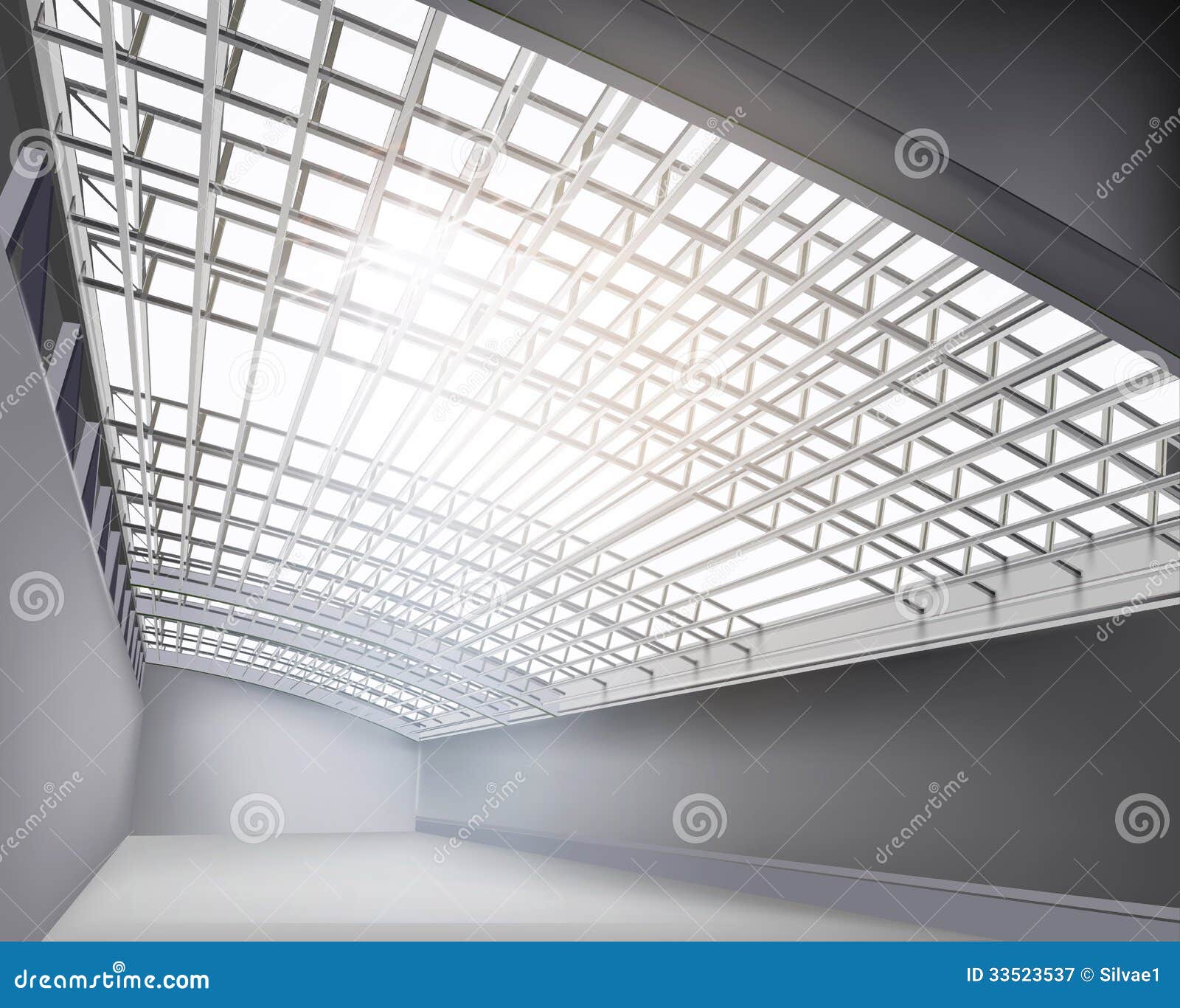 Construction of a Hall. Vector Illustration. Stock Vector ...
