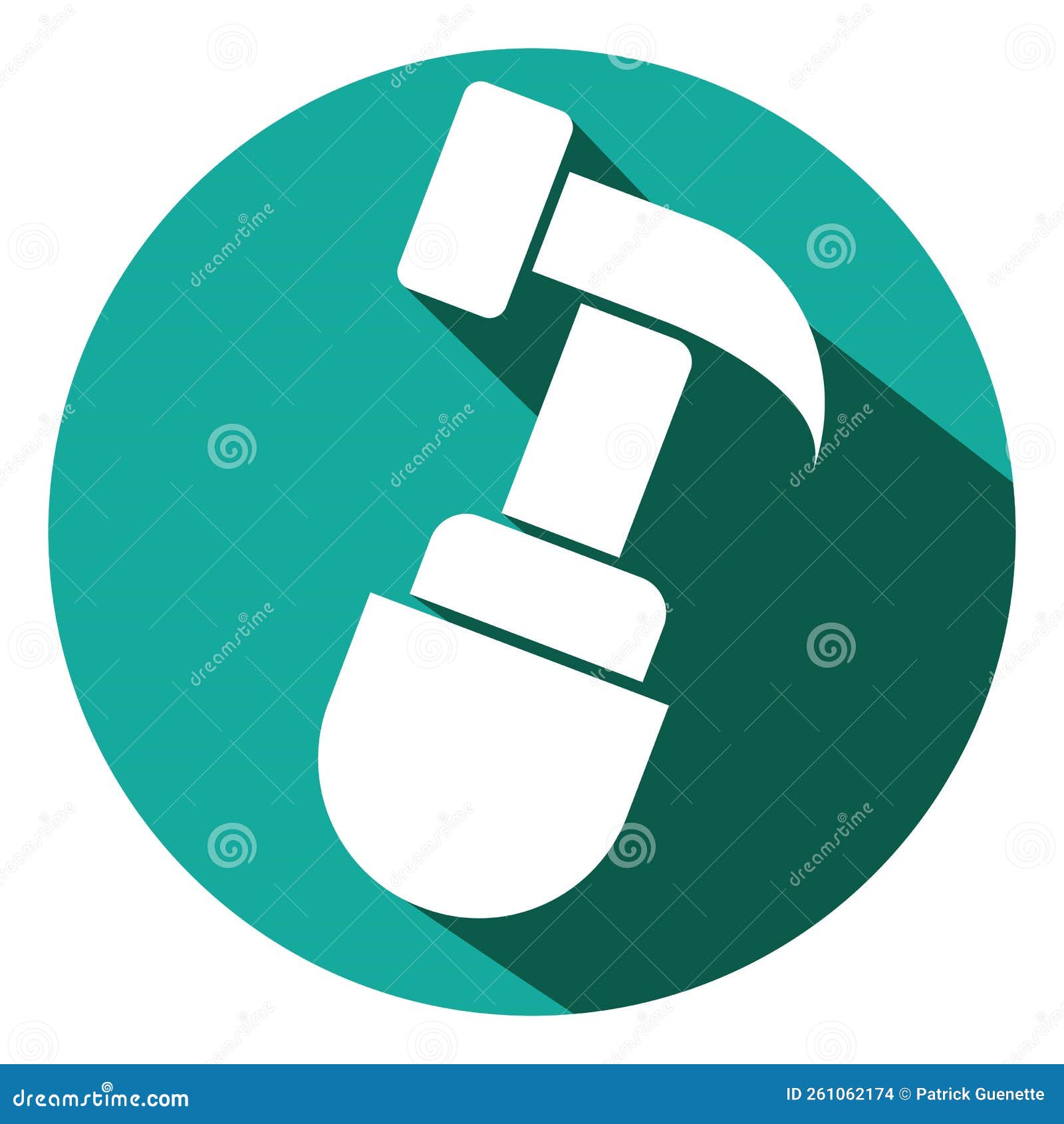 Construction hammer, icon stock vector. Illustration of repair - 261062174