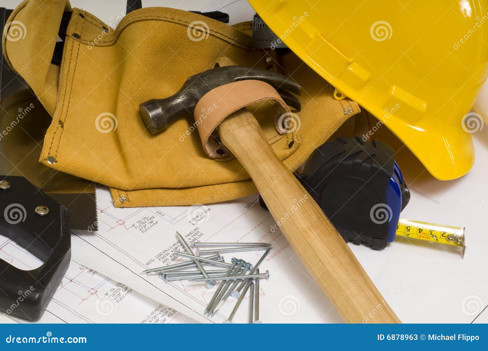Construction or Handy Man Objects Stock Image - Image of handy, paper ...