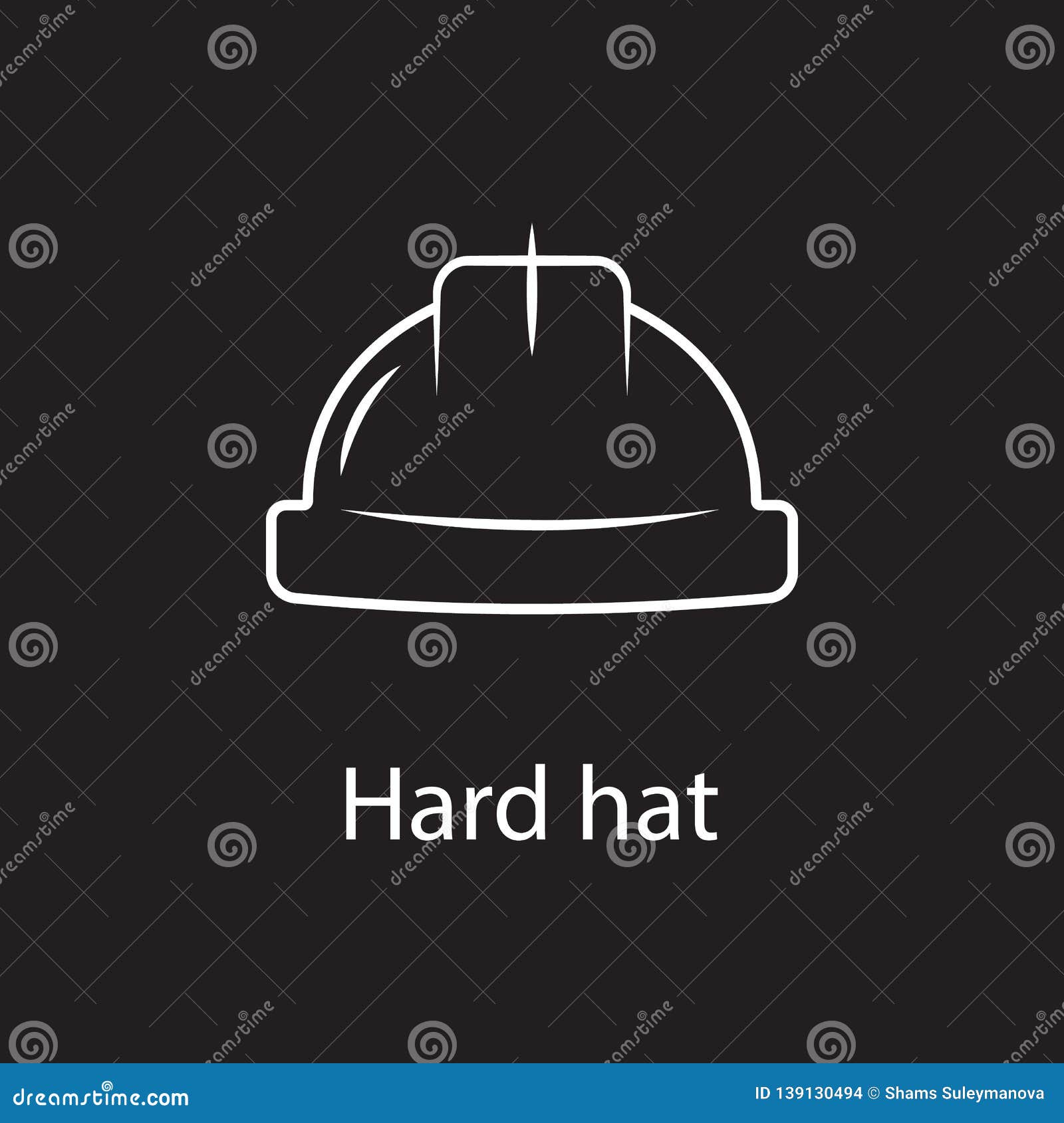 Construction Hard Hat Icon. Simple Element Illustration. Construction ...