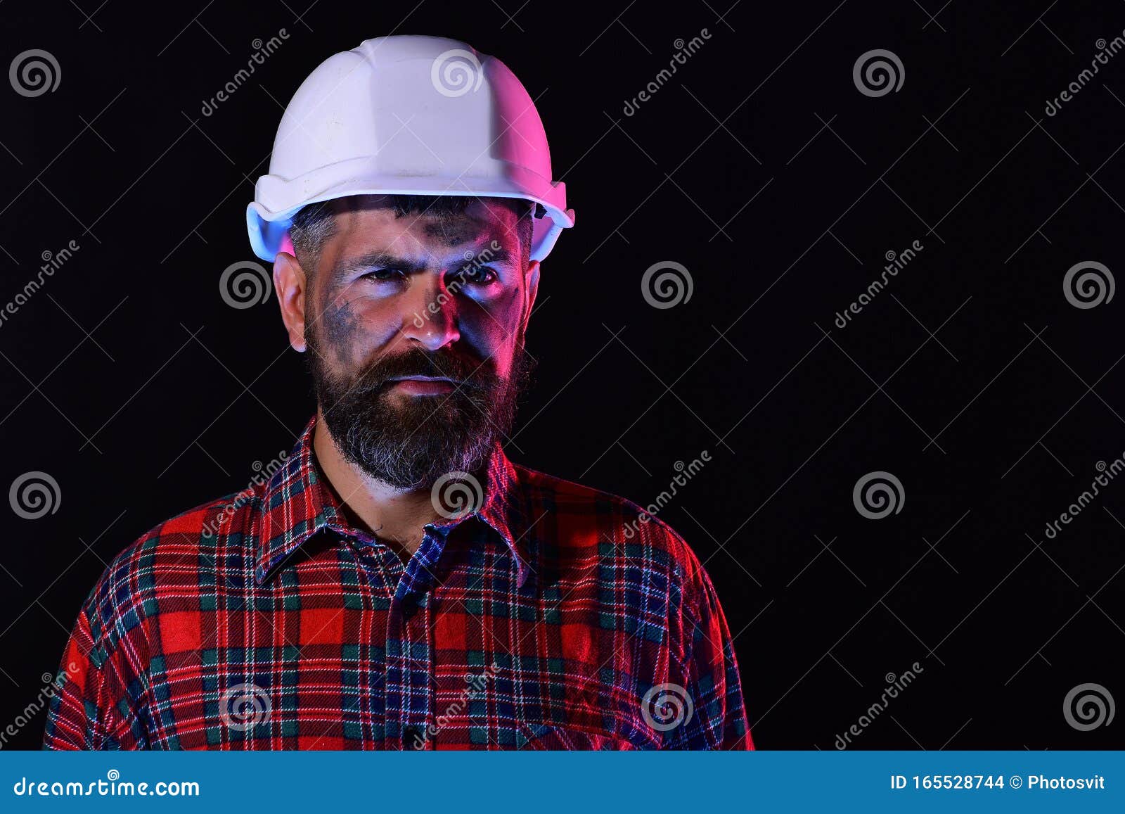 Construction and Hard Work Concept. Man with Confident Face Stock Photo ...